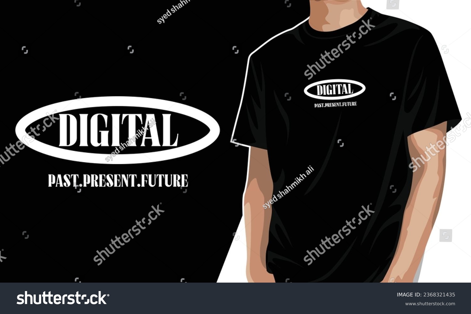 digital, past present future elegant t-shirt o - Royalty Free Stock ...
