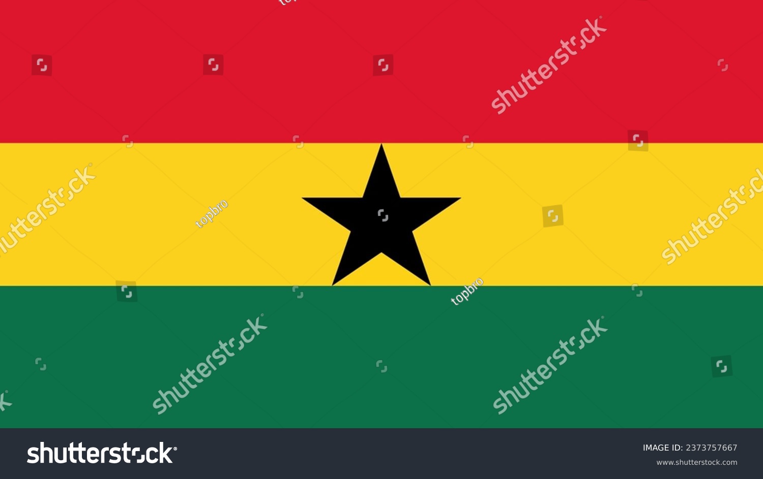 Ghana Flag National Ghana Flag Flag Of Ghana Royalty Free Stock Vector 2373757667