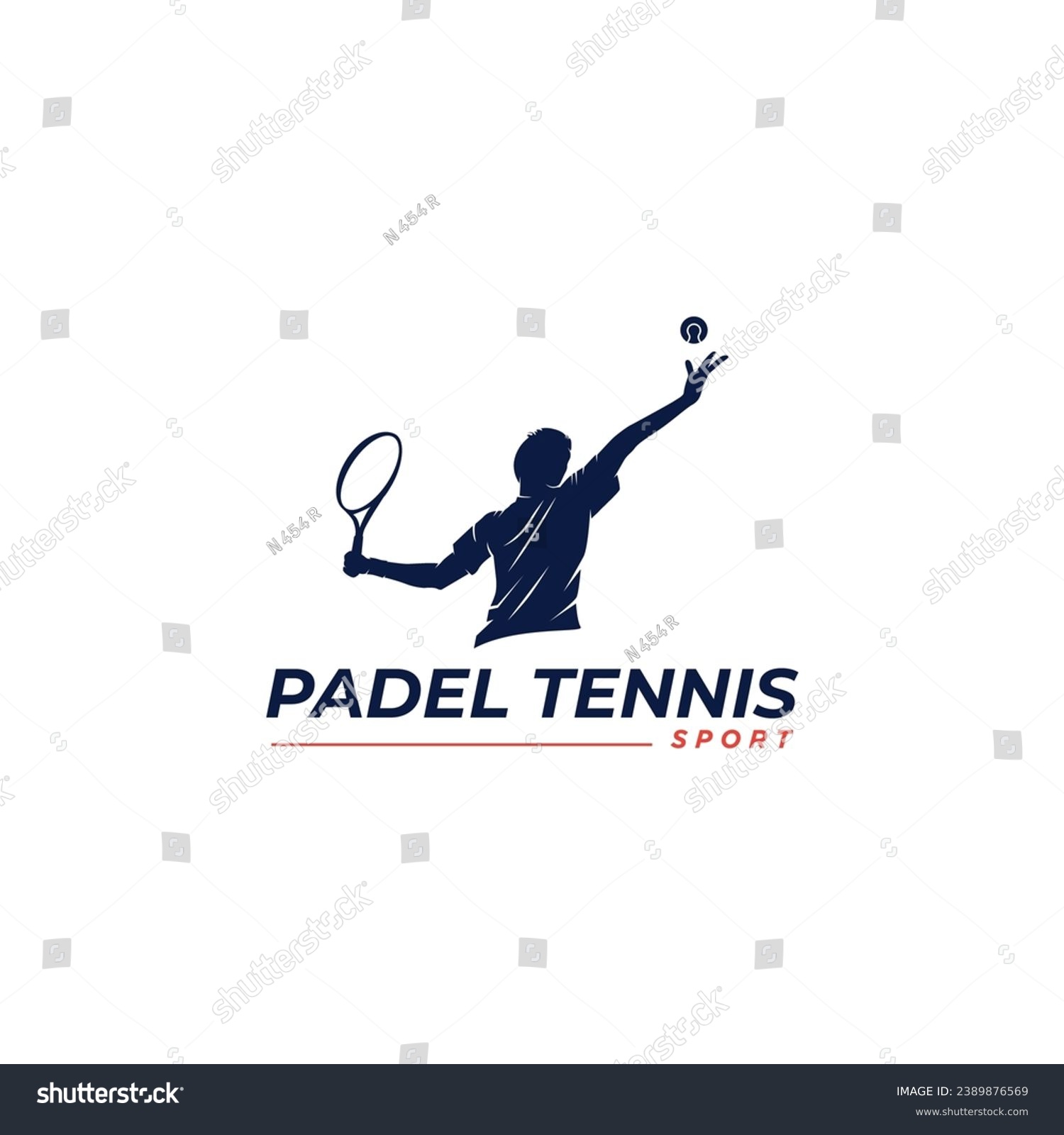 Padel Tennis Sport Silhouette Logo Designs Royalty Free Stock Vector