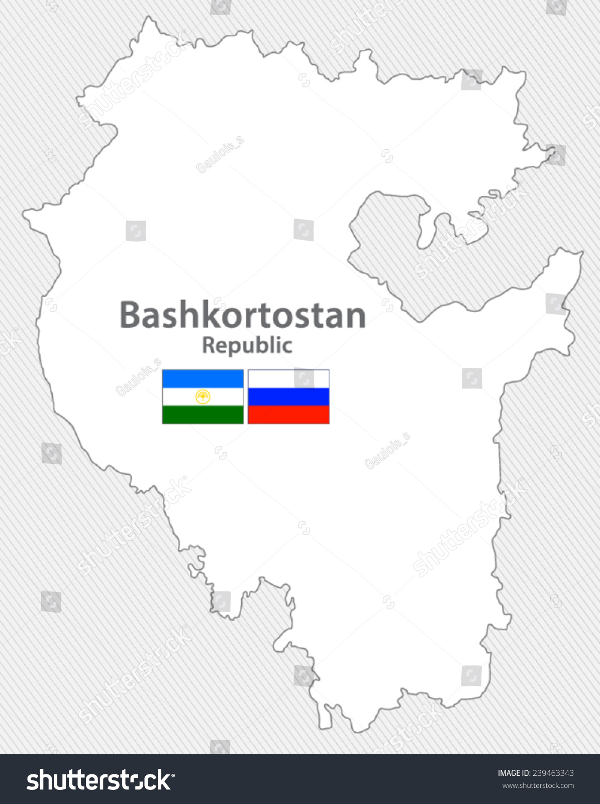 Map Of Bashkortostan Republic Russia Royalty Free Stock Vector