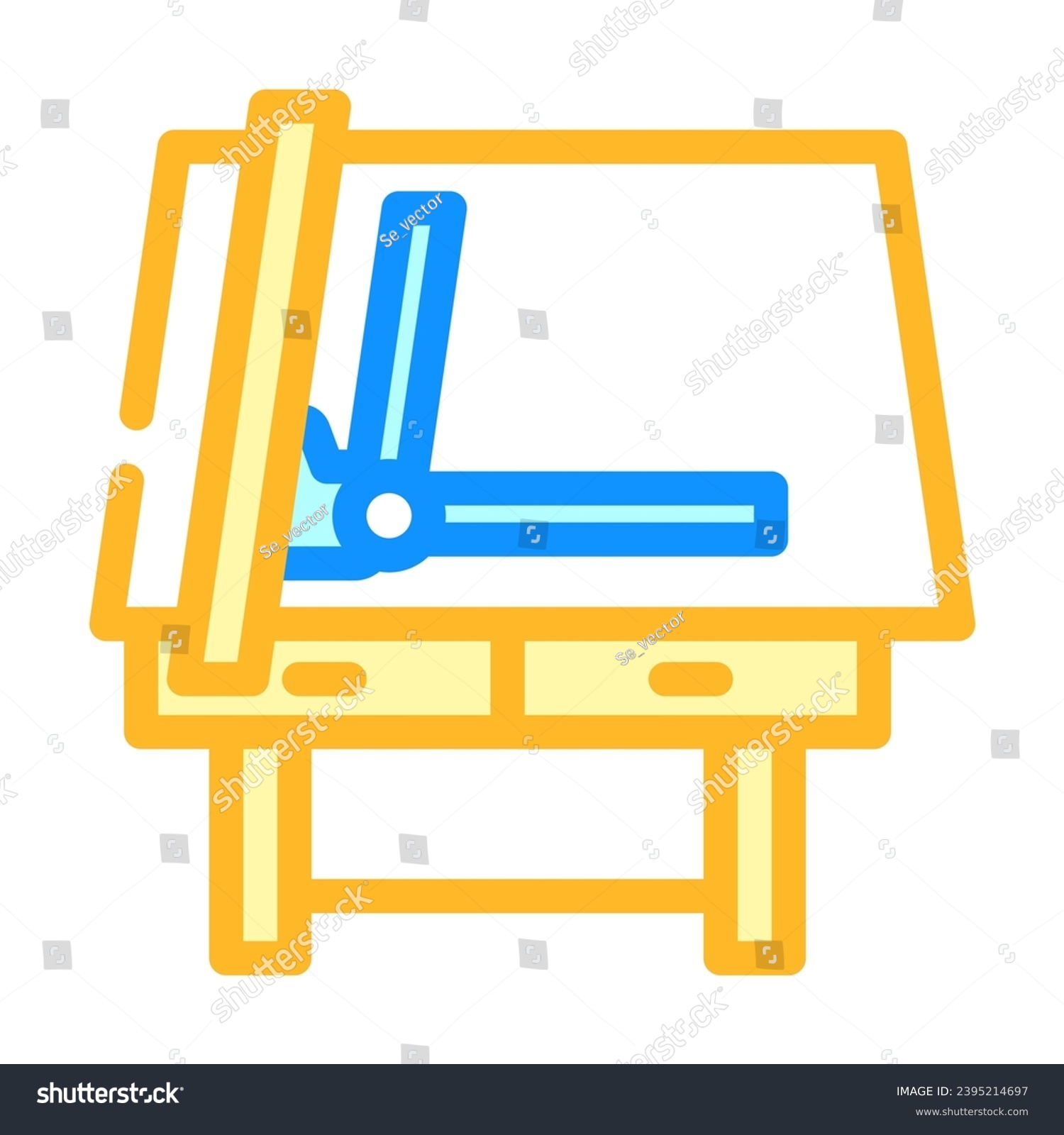 drafting table architectural drafter color icon - Royalty Free Stock ... drafting table architectural drafter color icon - Royalty Free Stock ...