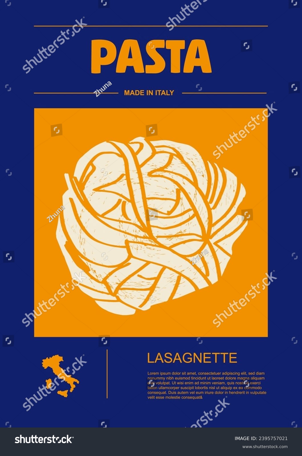 Italian macaroni types, labels for packages set. - Royalty Free Stock ...