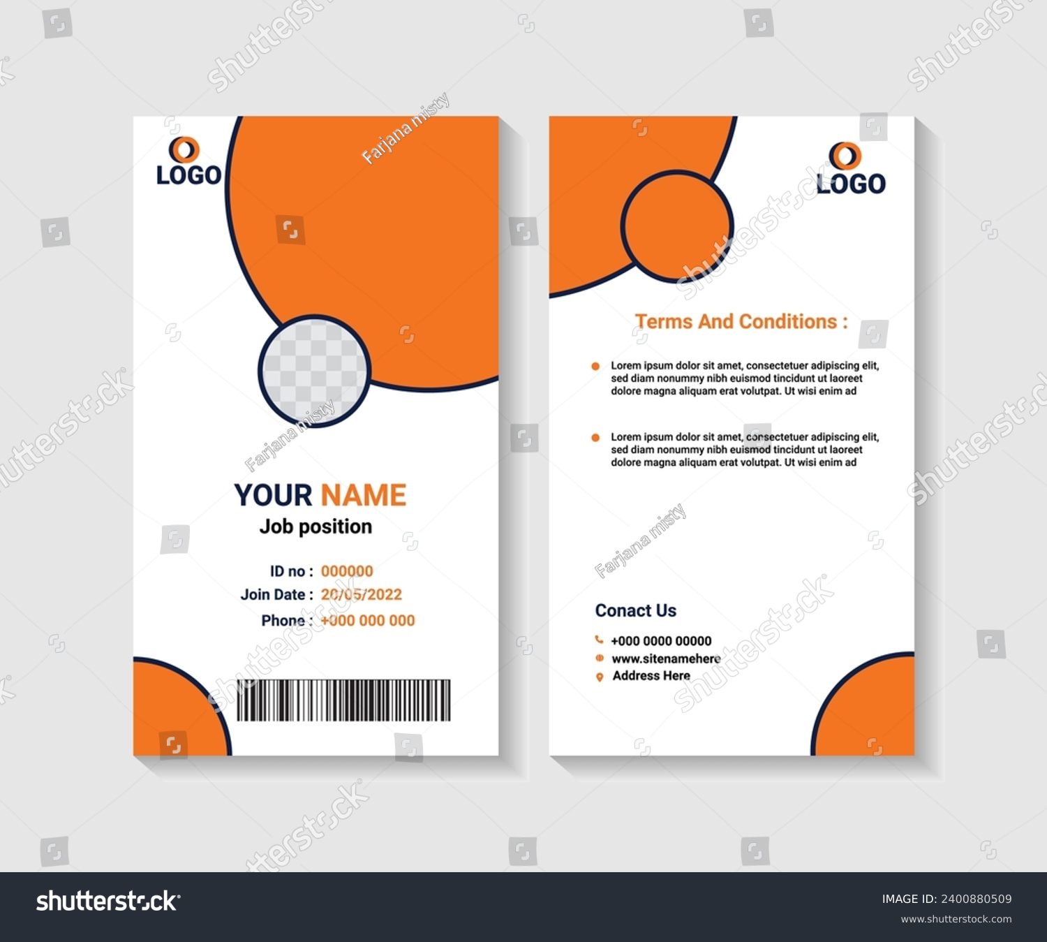 New id card design for your company. - Royalty Free Stock Vector ...