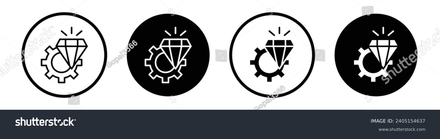 Operational Excellence Icon Set Efficient Royalty Free Stock Vector