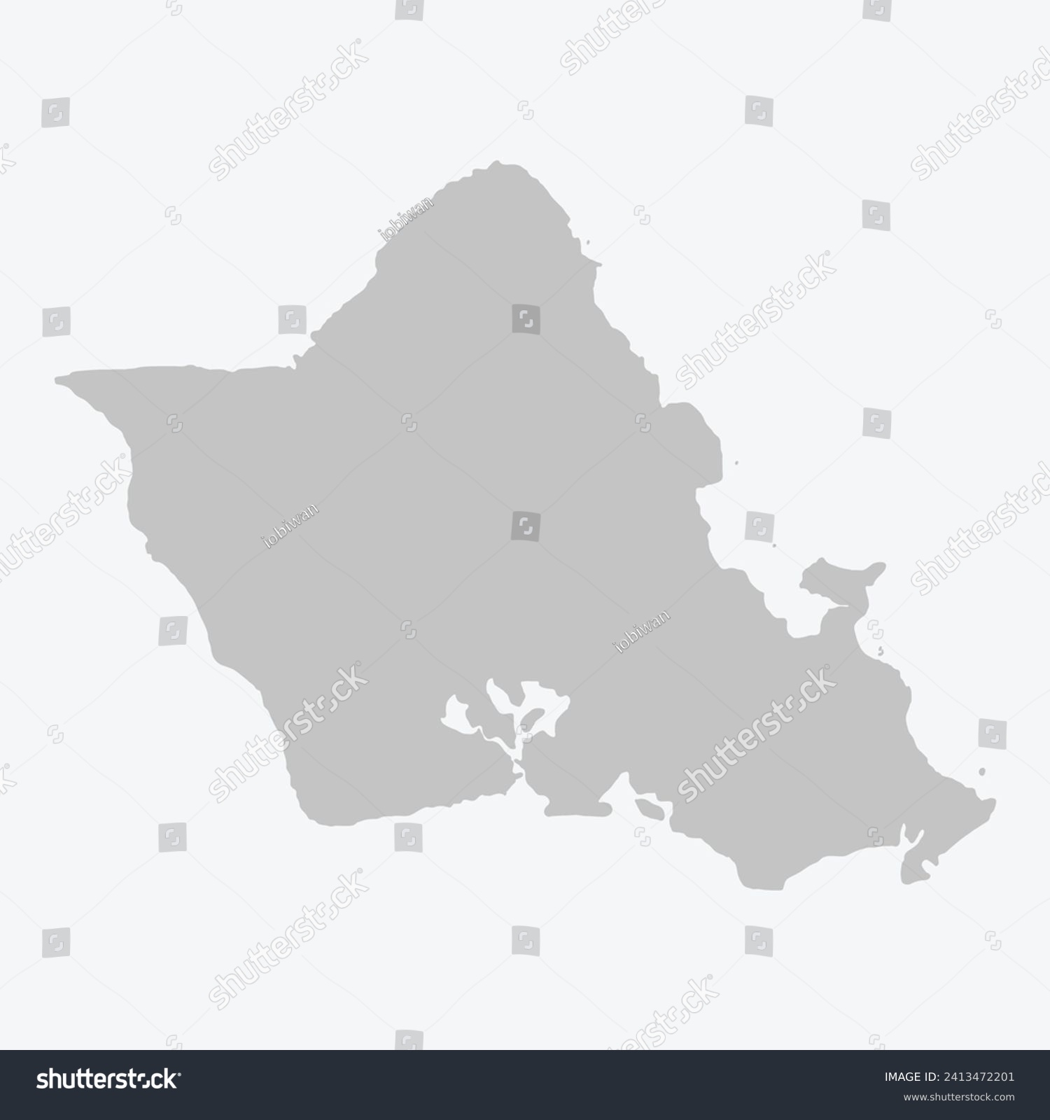 Large map of oahu