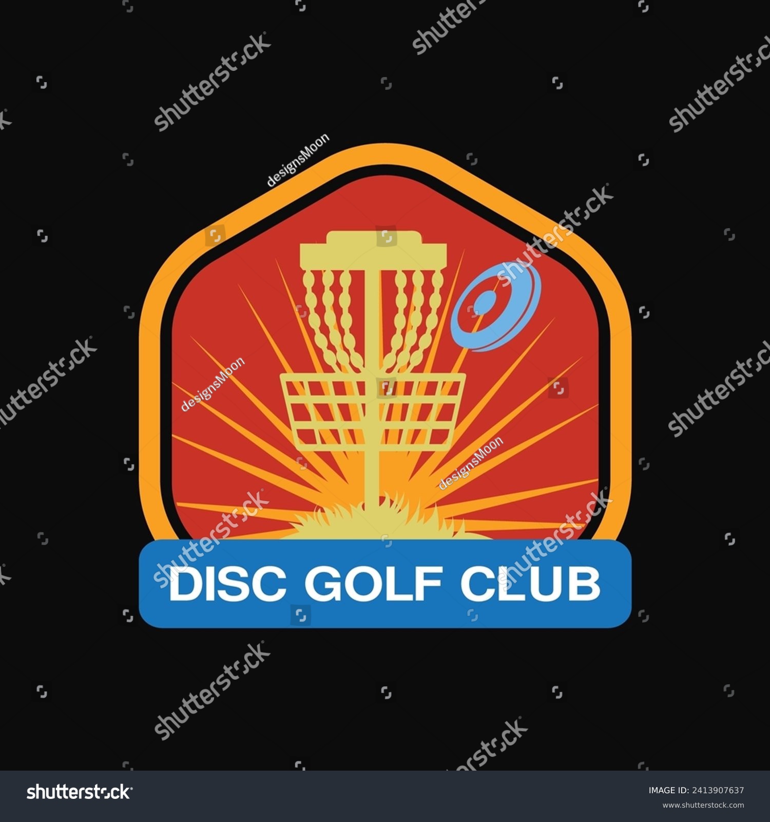 disc golf logo design, sports logo - Royalty Free Stock Vector ...