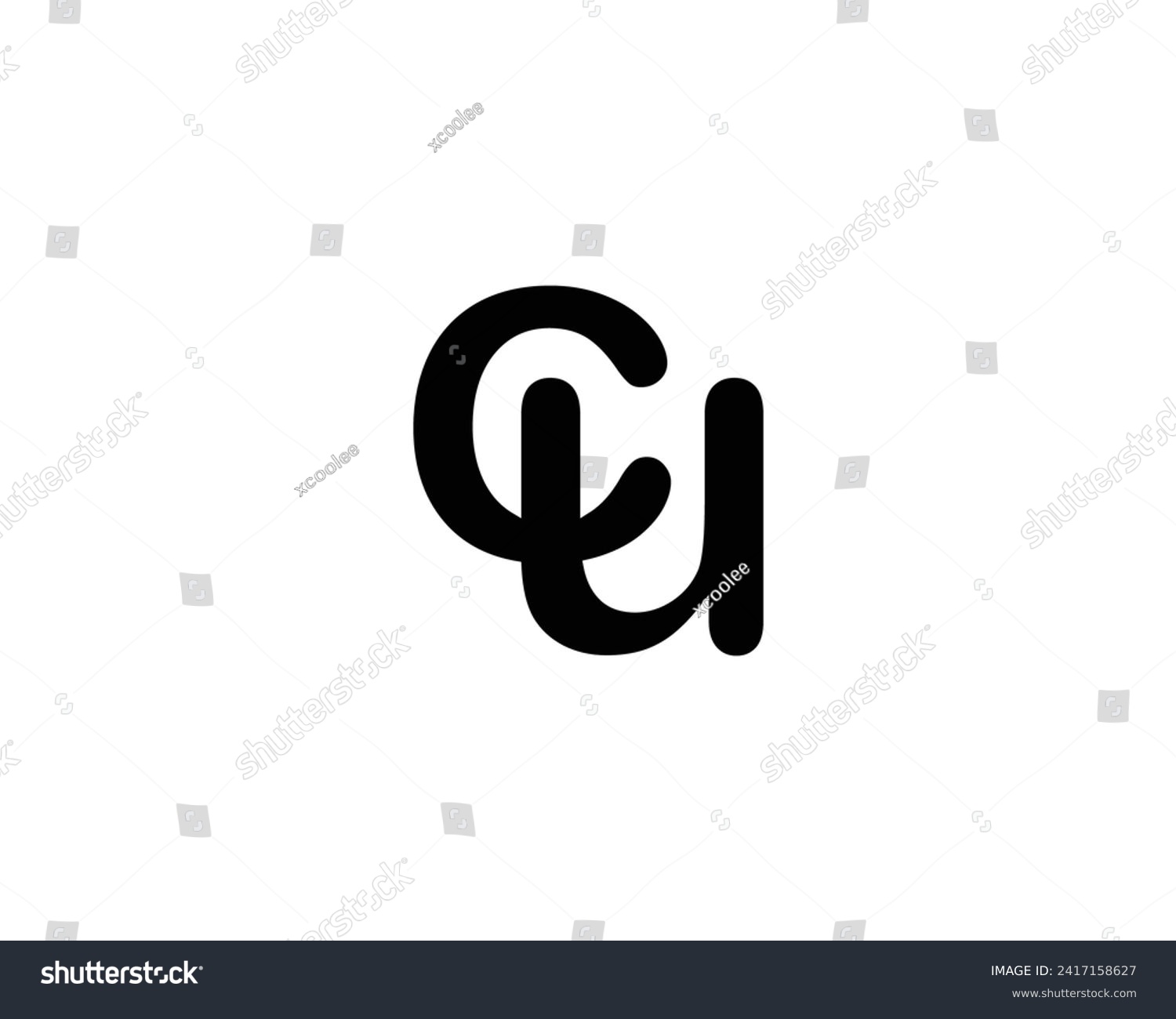 CU logo design vector template - Royalty Free Stock Vector 2417158627 ...