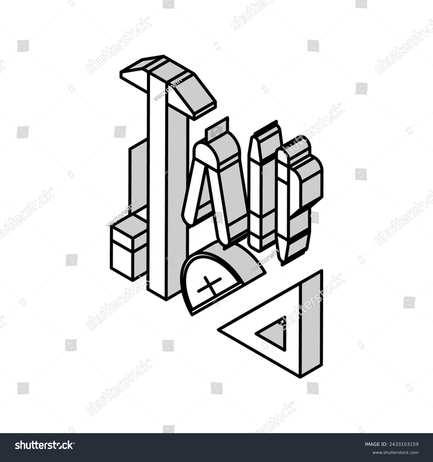 drafting tools architectural drafter isometric - Royalty Free Stock ...