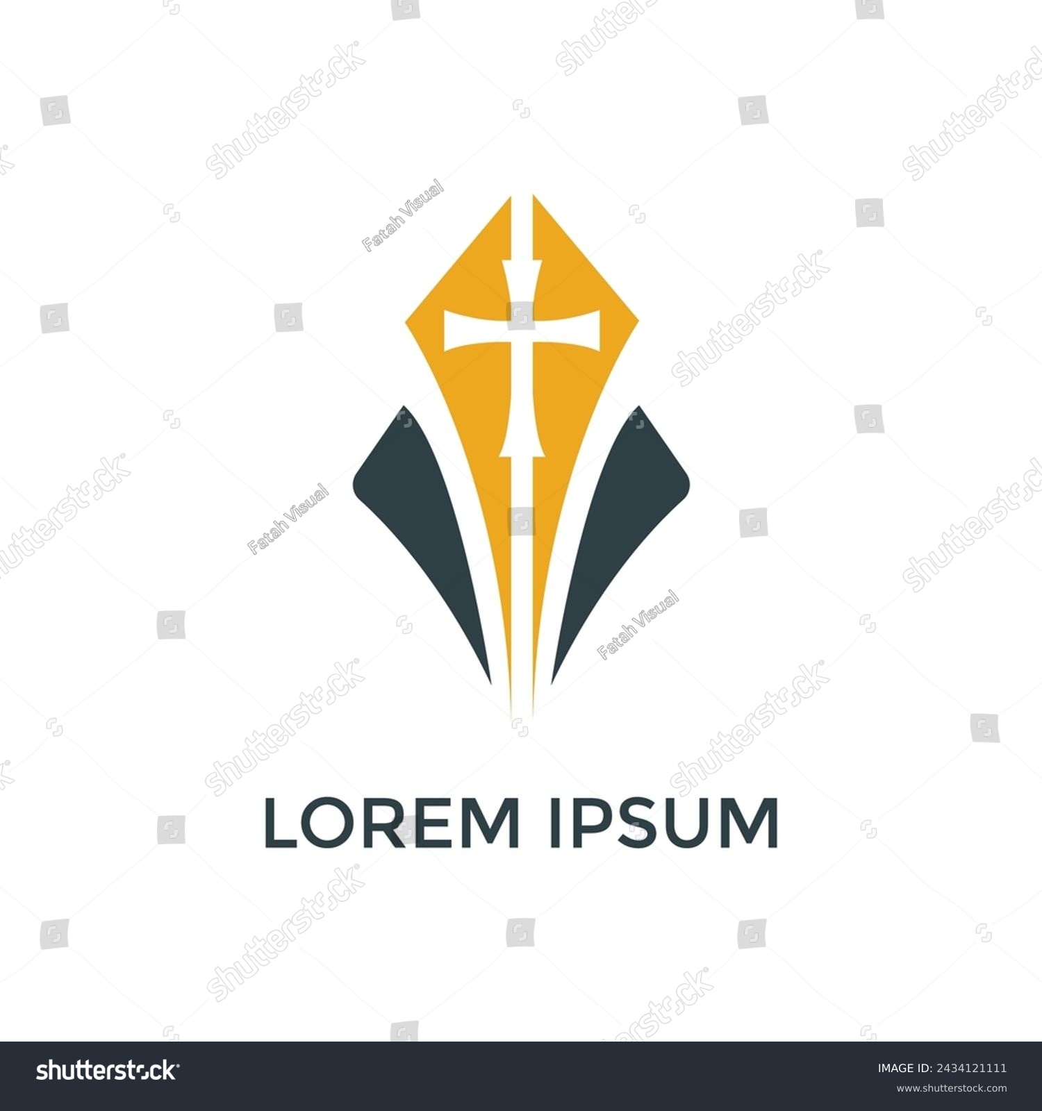 Church logo. Christian symbols. Unity in Jesus - Royalty Free Stock ...