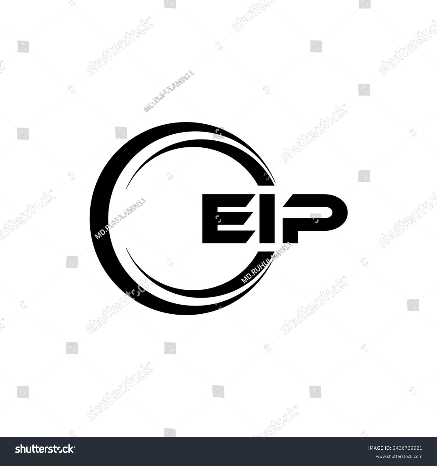 Eip Letter Logo Design Inspiration For A Unique Royalty Free Stock