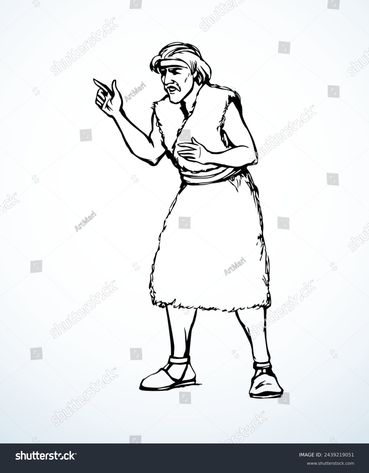 Holy Israeli Hebrew priest guy Moses stand point - Royalty Free Stock ...