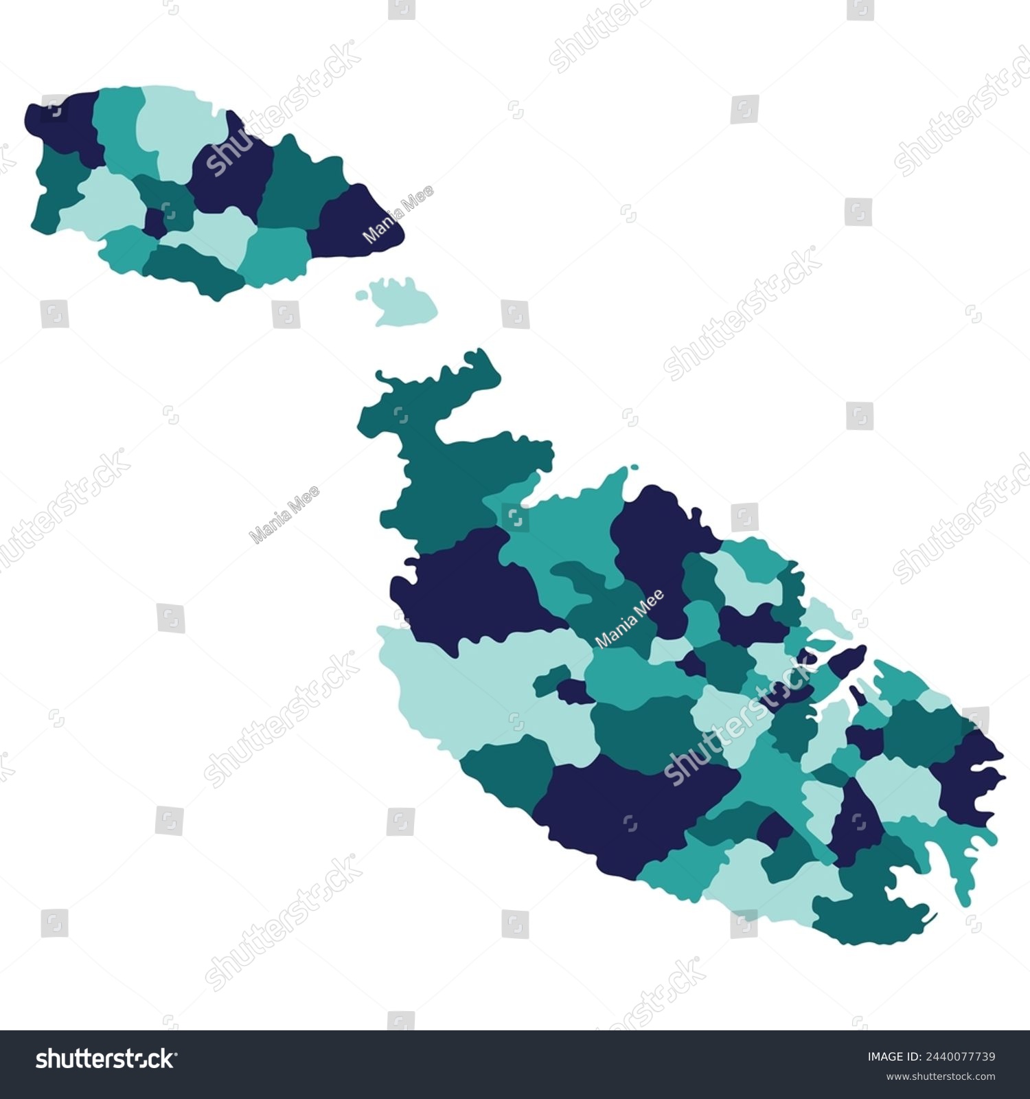 Malta map. Map of Malta in administrative - Royalty Free Stock Vector ...