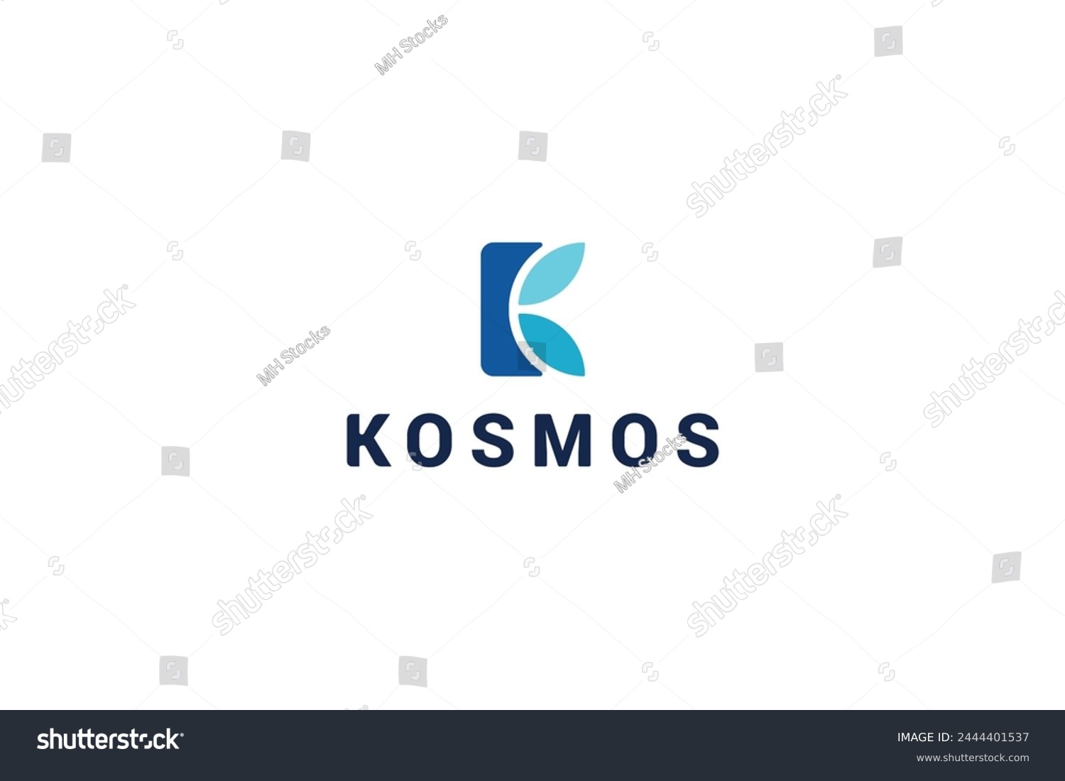 Letter K natural leafy unique logo design - Royalty Free Stock Vector ...