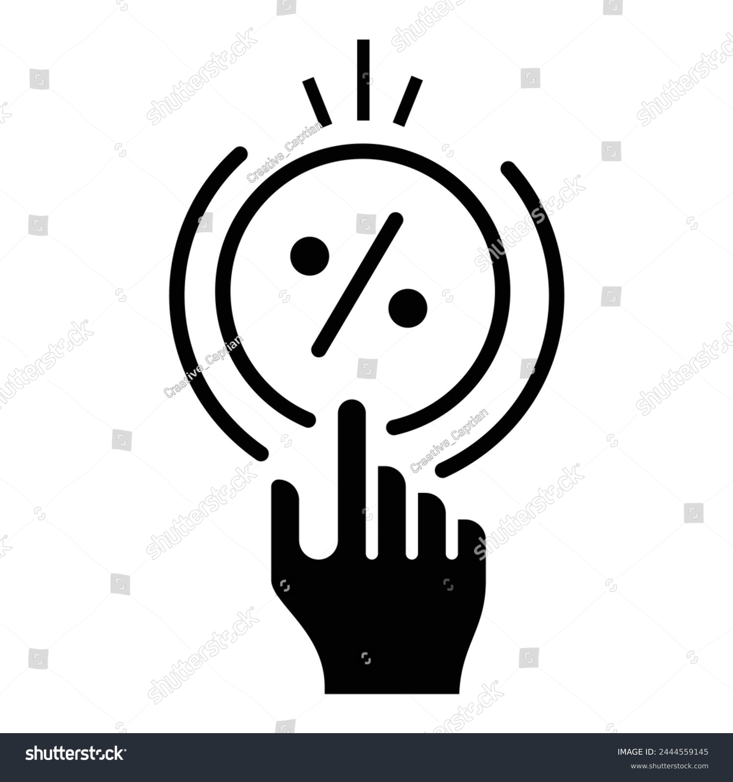 Icon representing click through rate,ctr, - Royalty Free Stock Vector ...