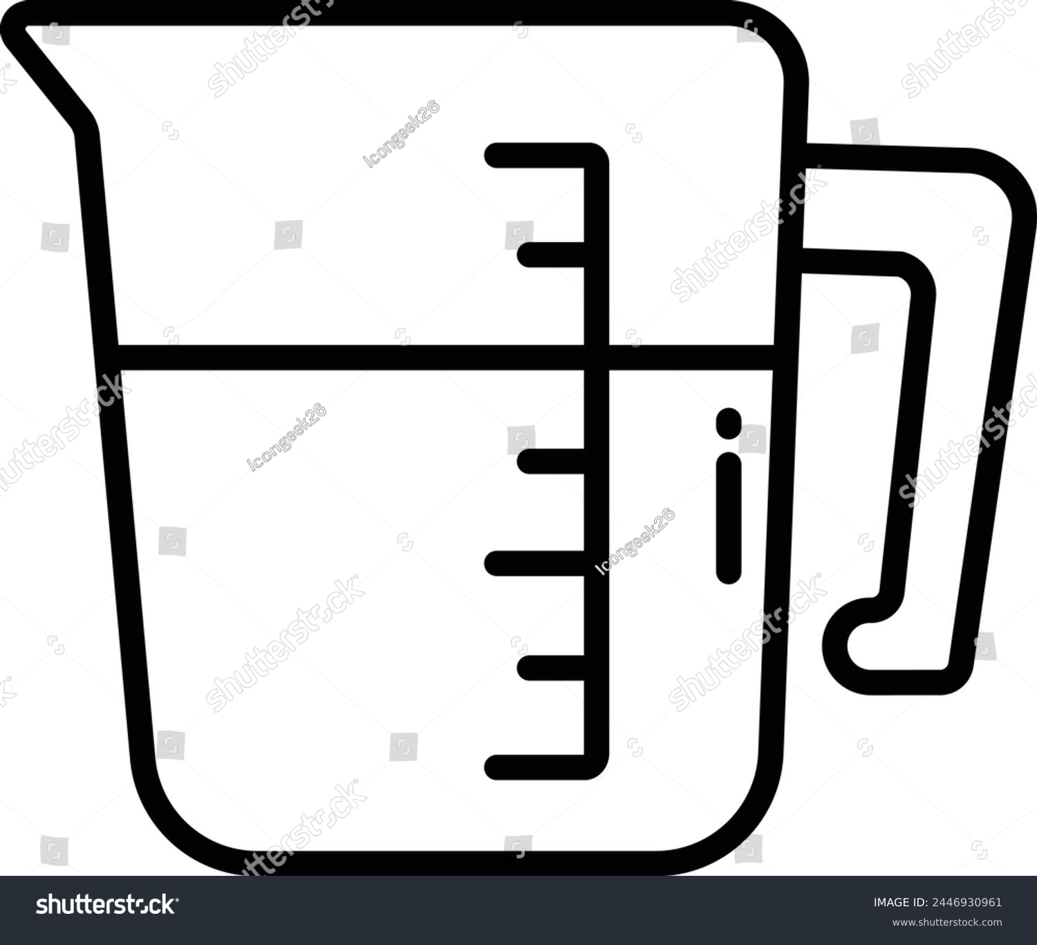 Measuring Jar outline vector illustration - Royalty Free Stock Vector ...