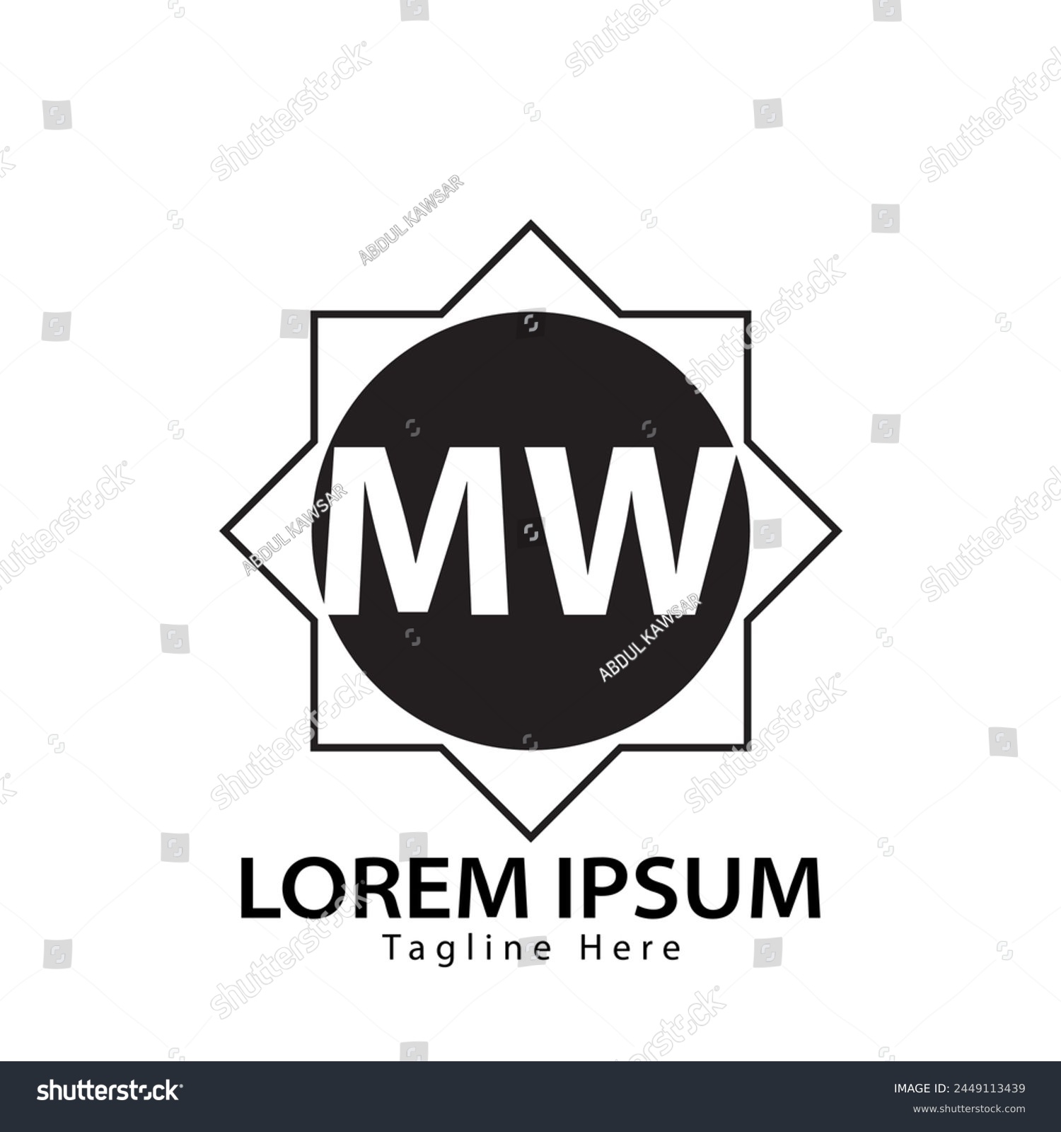 letter MW logo. MW. MW logo design vector - Royalty Free Stock Vector ...