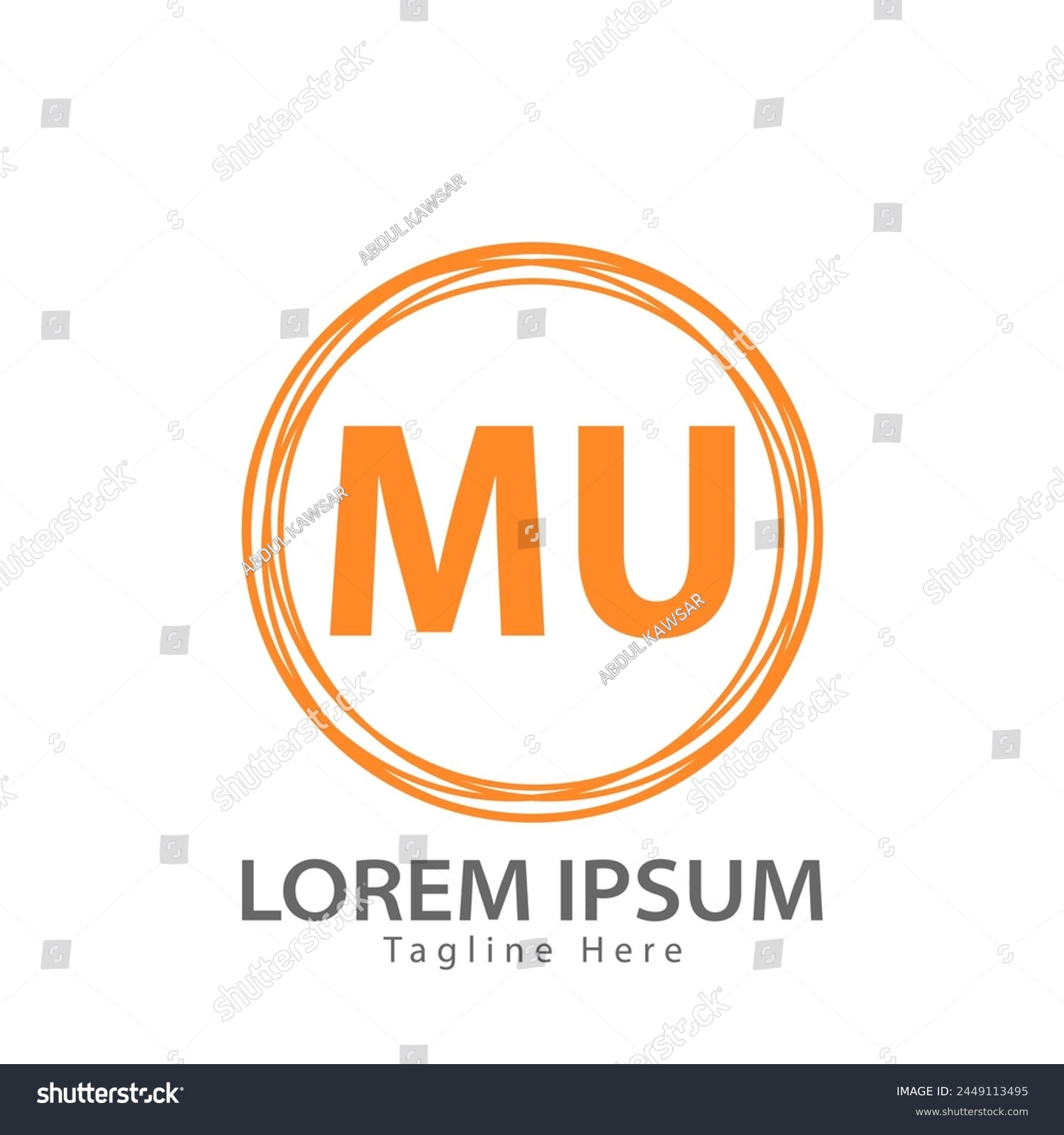 letter MU logo. MU. MU logo design vector - Royalty Free Stock Vector ...