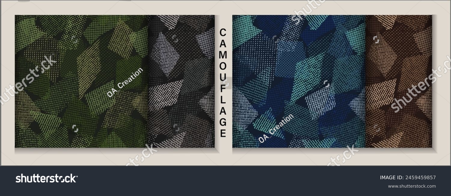 Seamless camouflage patterns with random - Royalty Free Stock Vector ...