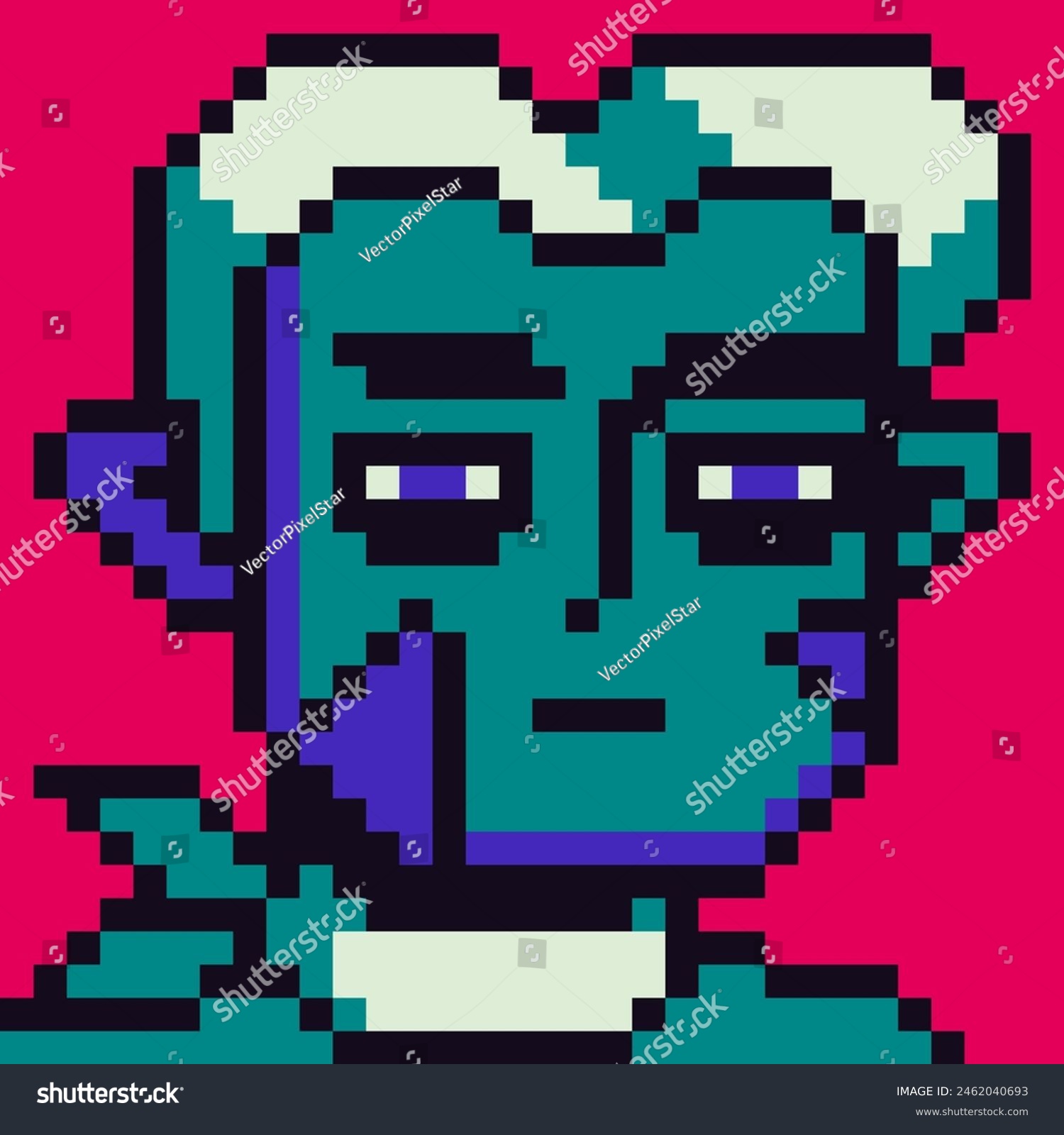 Pixel art man, strange male character 8-bit, 80 - Royalty Free Stock ...
