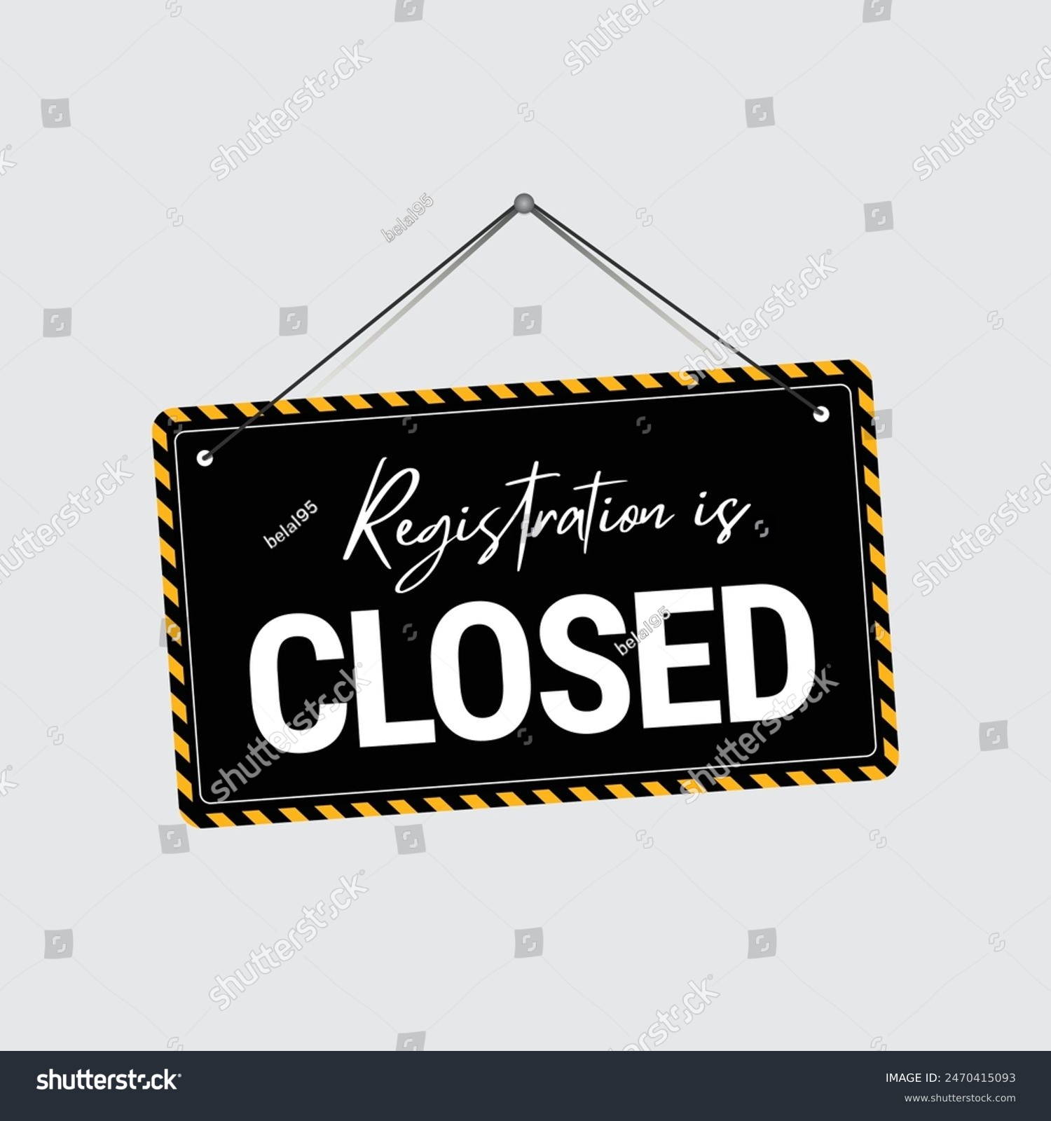 Registration Closed Signboard banner Vector - Royalty Free Stock Vector ... Registration Closed Signboard banner Vector - Royalty Free Stock Vector ...