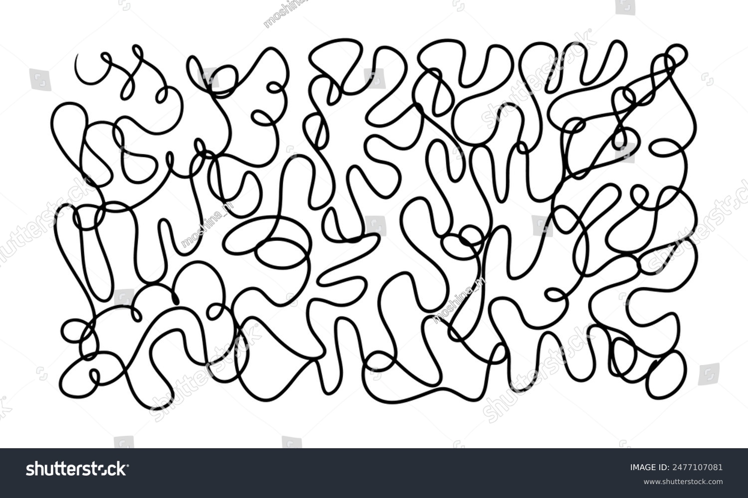 Messy clew symbols for chaos concept. Scribble - Royalty Free Stock ...