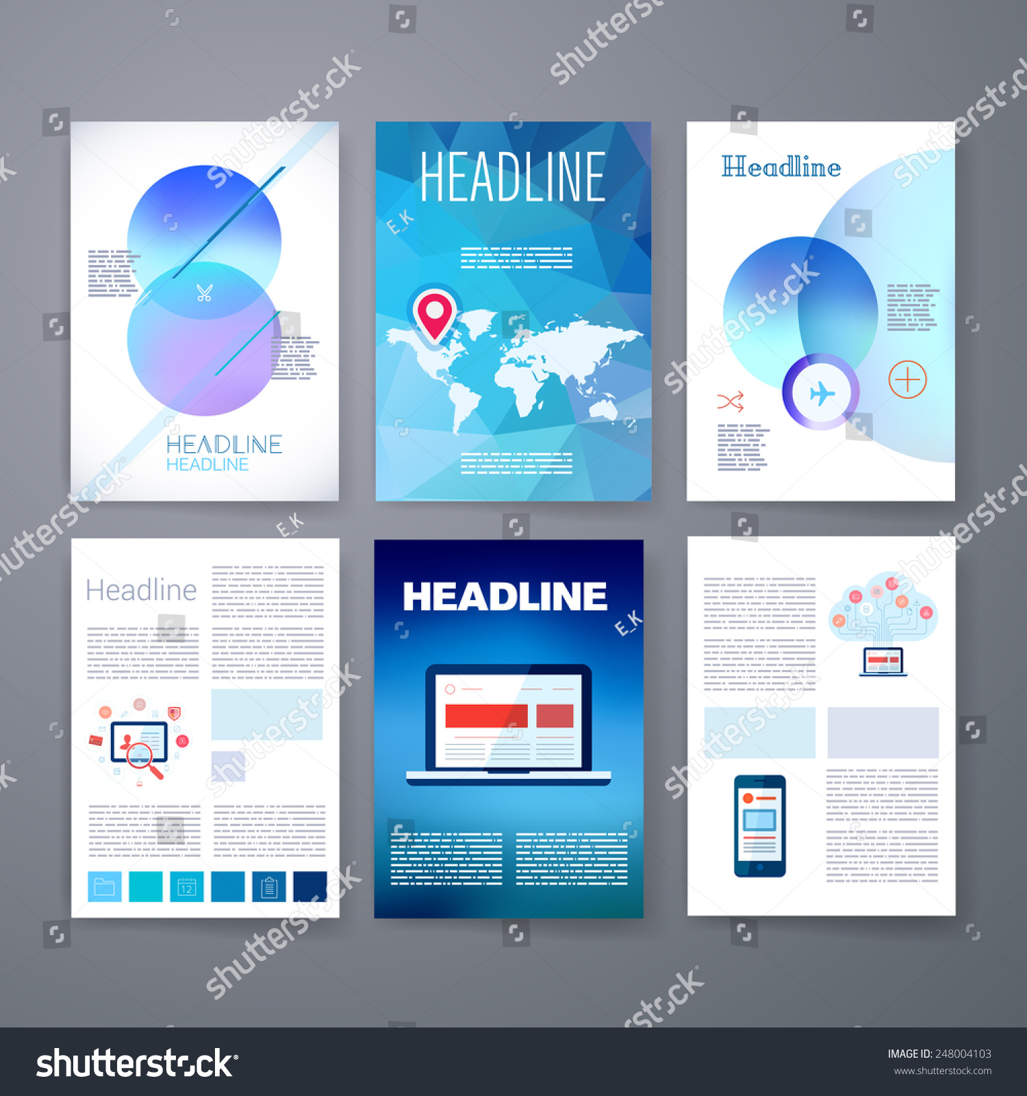Templates. Set of Web, Mail, Brochure Design - Royalty Free Stock ...