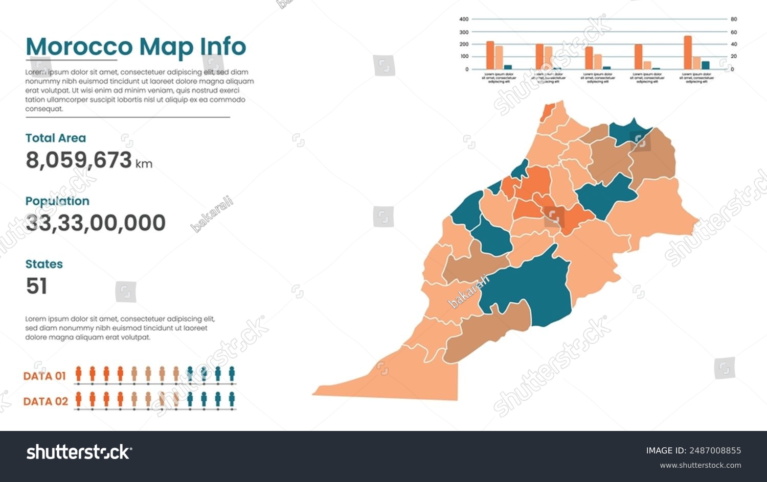 Morocco political map of administrative - Royalty Free Stock Vector ...