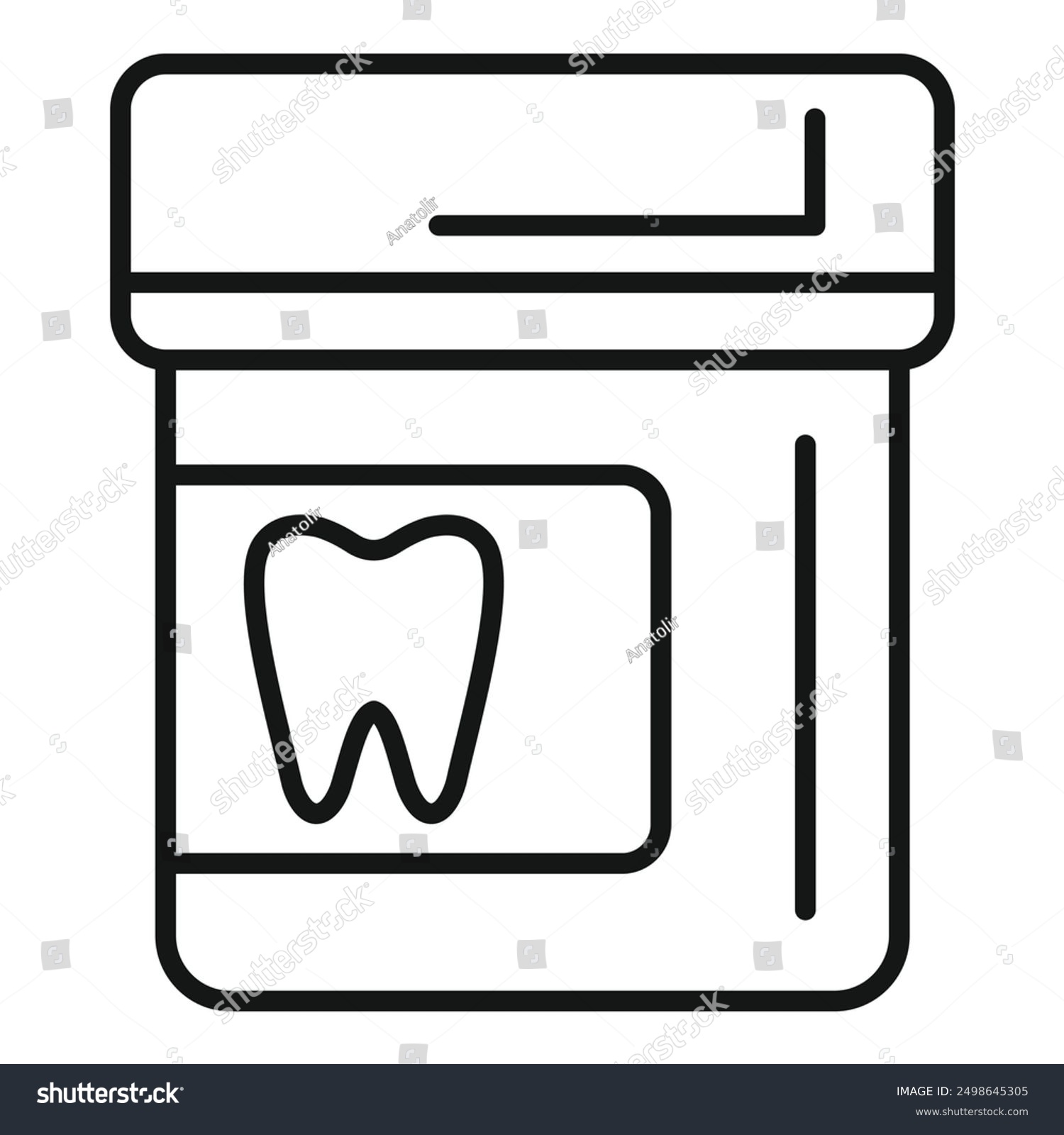 Line drawing of a toothpaste tube, promoting - Royalty Free Stock ...
