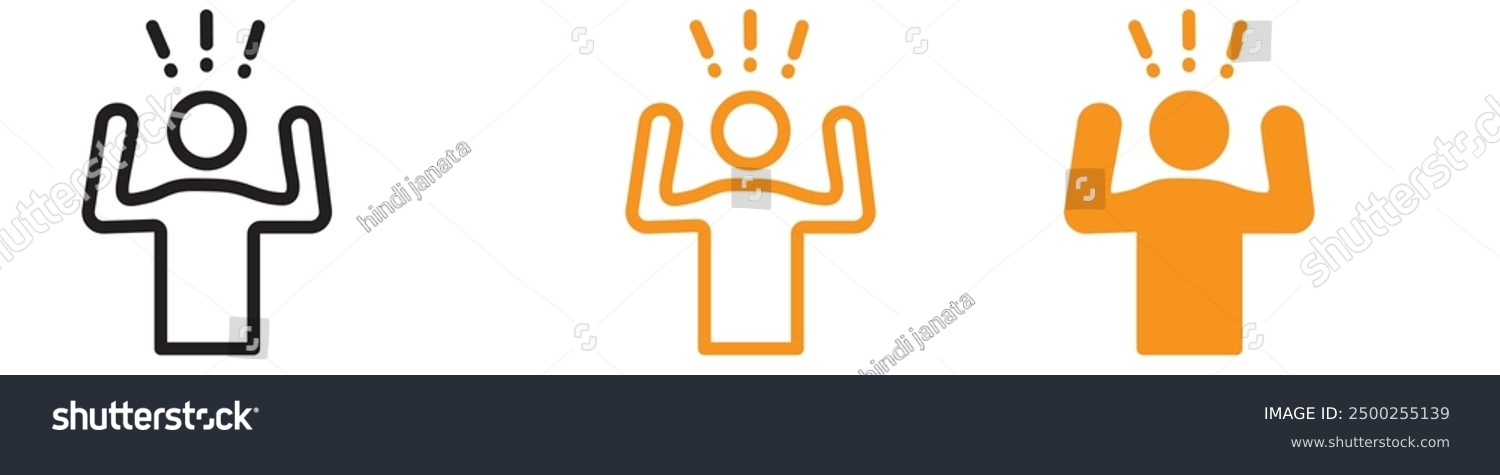 Subtle Anxiety Icon for Mental Health Awareness - Royalty Free Stock ...