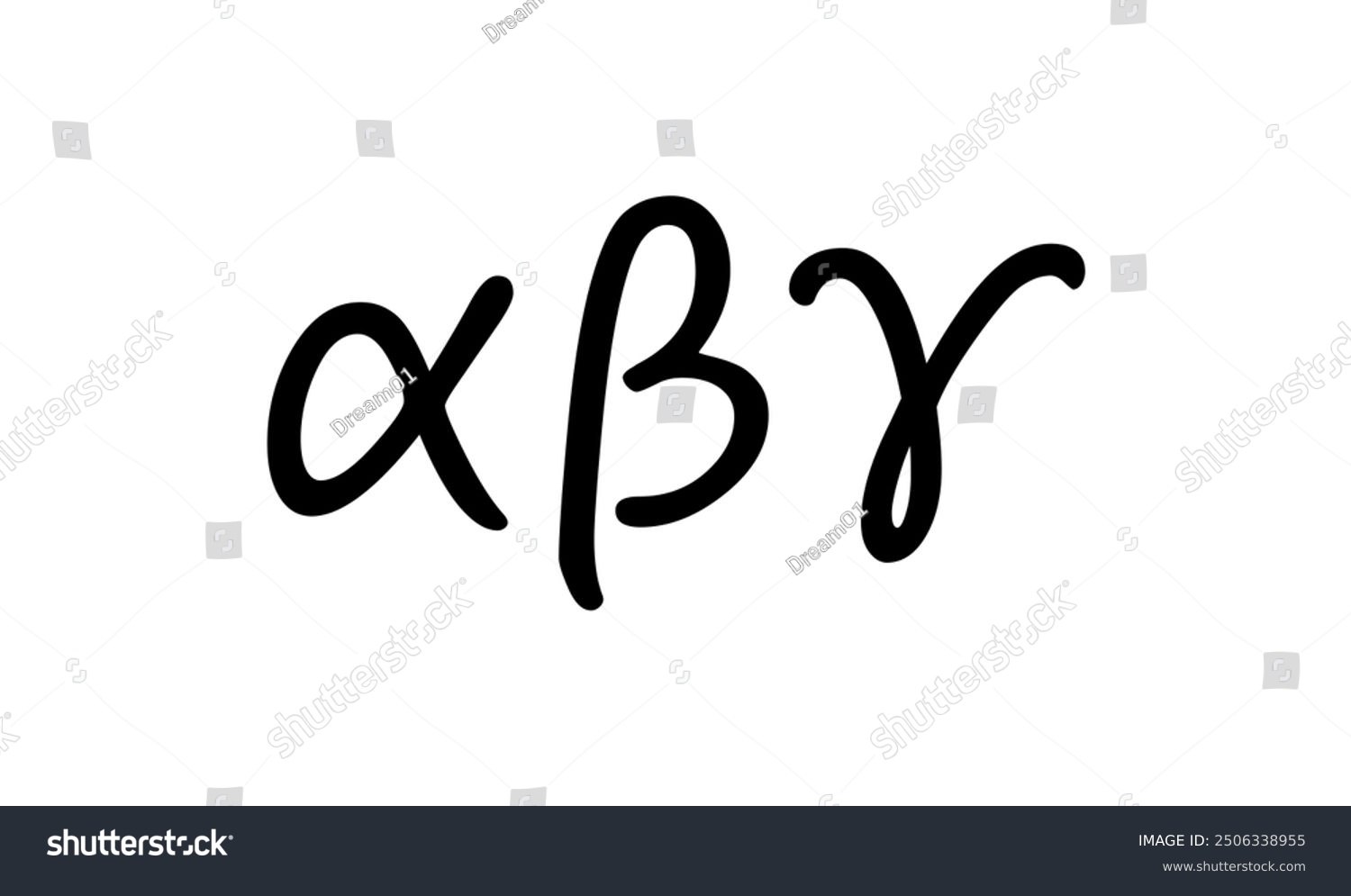 Alpha beta gamma letter icon symbol. - Royalty Free Stock Vector ...