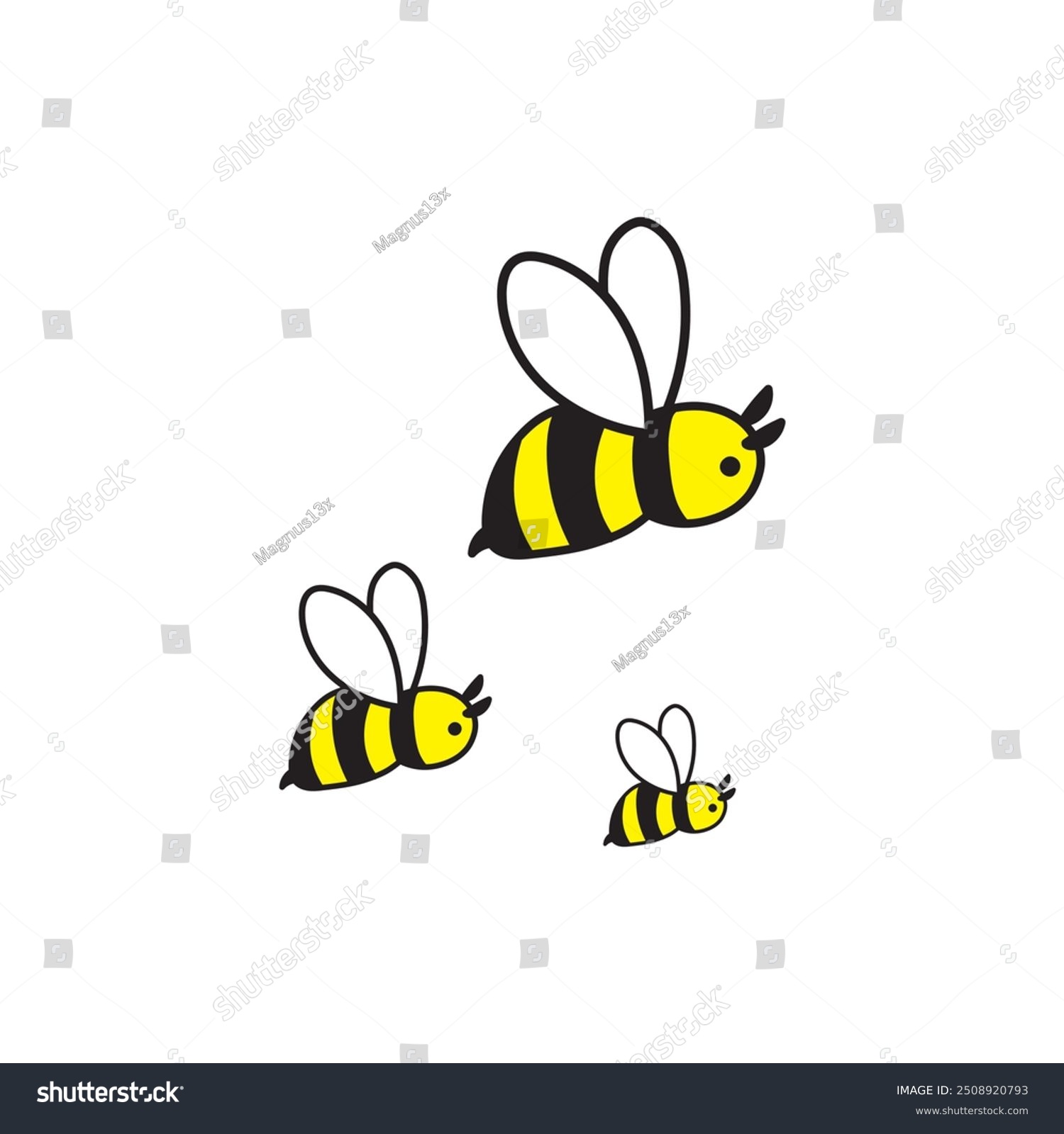 Bee Vector Image, Honey Bee Image Illustration, - Royalty Free Stock ...