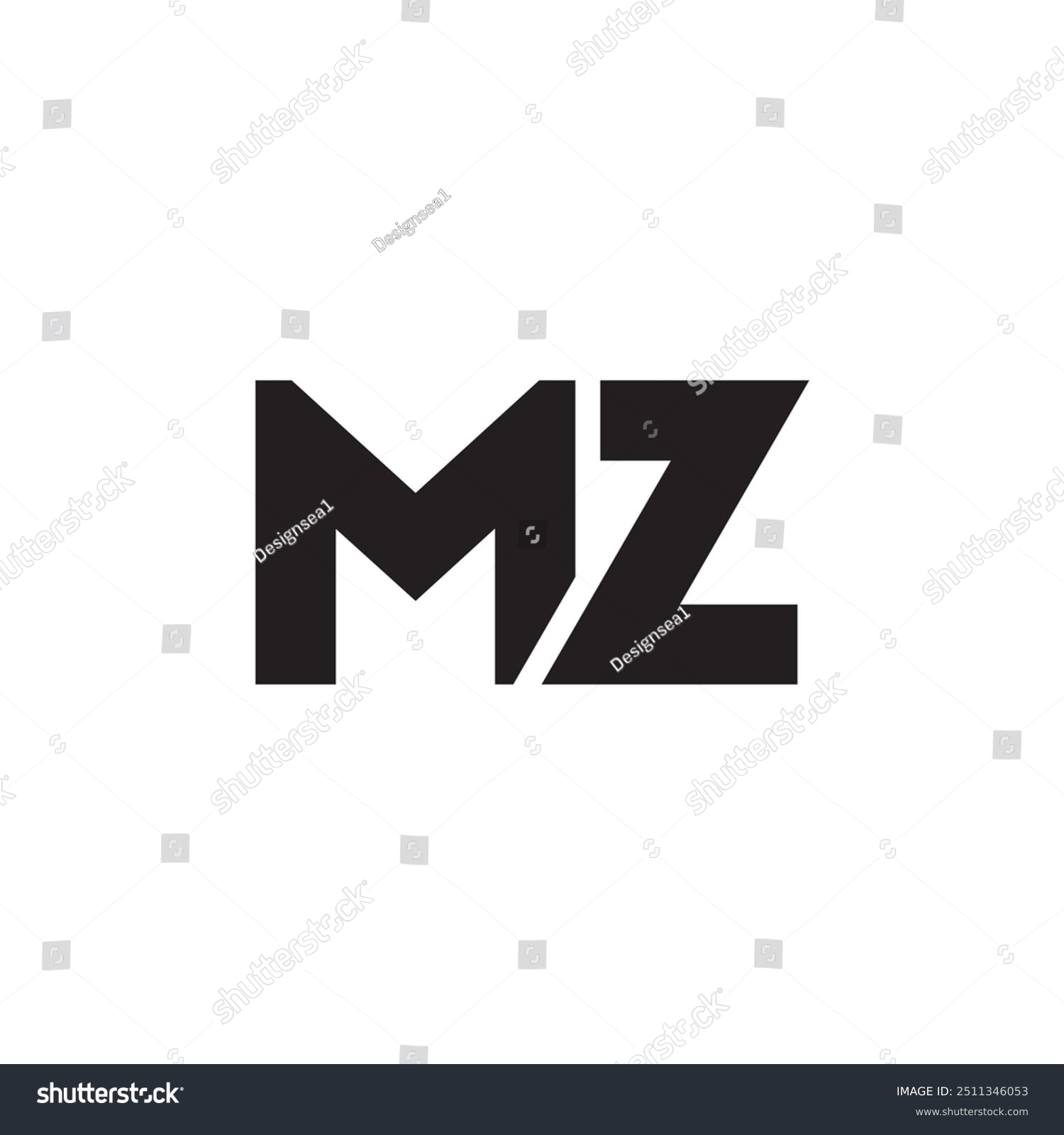MZ letter logo, MZ logo vector logo - Royalty Free Stock Vector ...