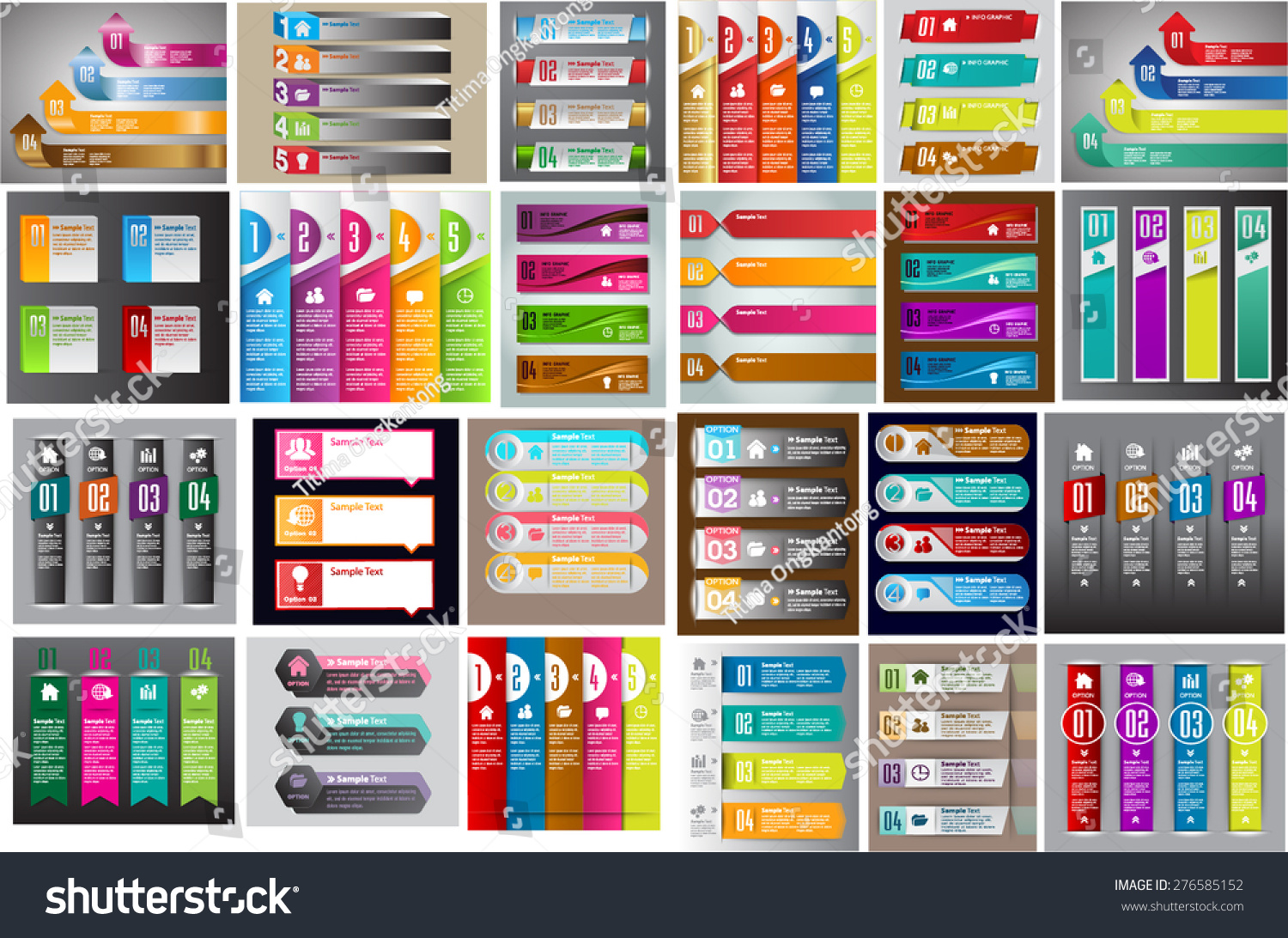 colorful modern text box template for website - Royalty Free Stock ...