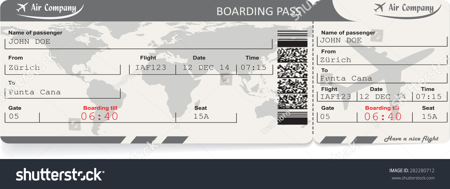 Pattern Of Airline Boarding Pass Ticket With Qr2 Royalty Free Stock