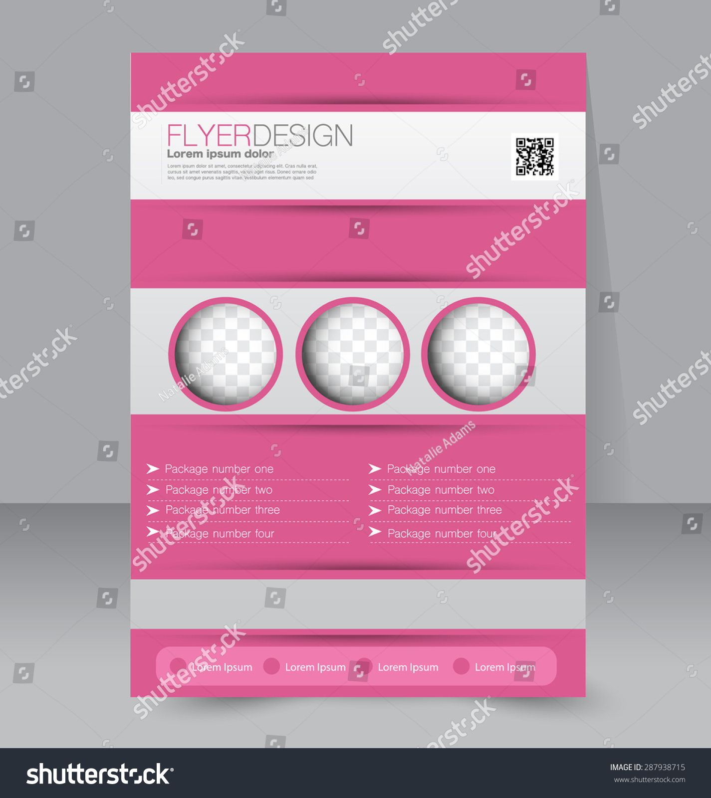 Flyer template. Business brochure. Editable A4 - Royalty Free Stock ...