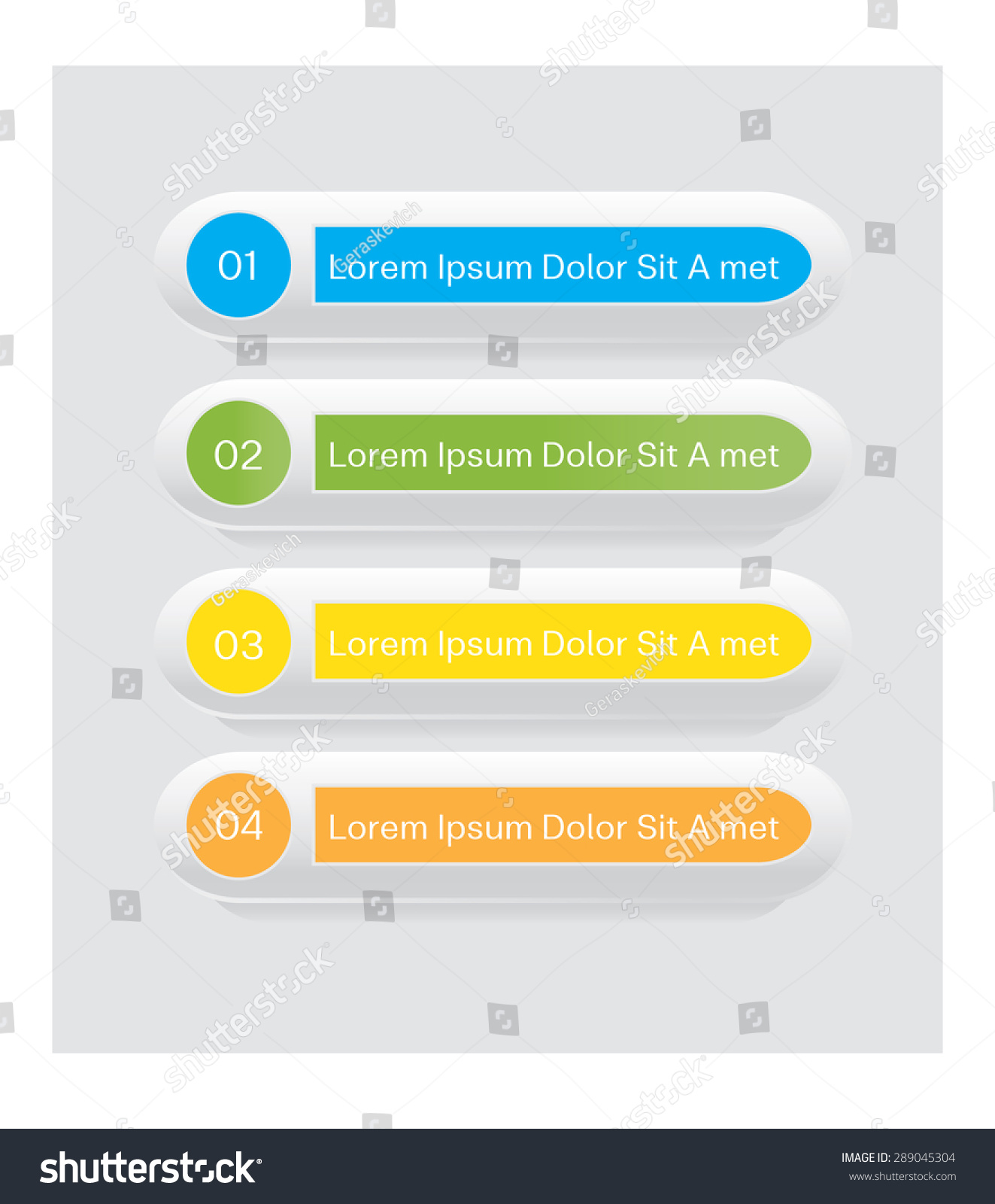 white vector buttons set - Royalty Free Stock Vector 289045304 - Avopix.com