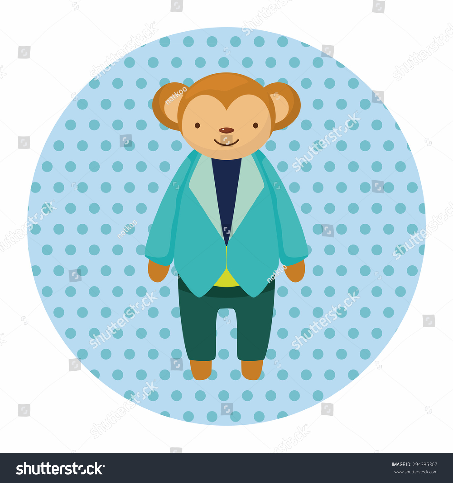 animal monkey worker cartoon theme elements - Royalty Free Stock Vector ...