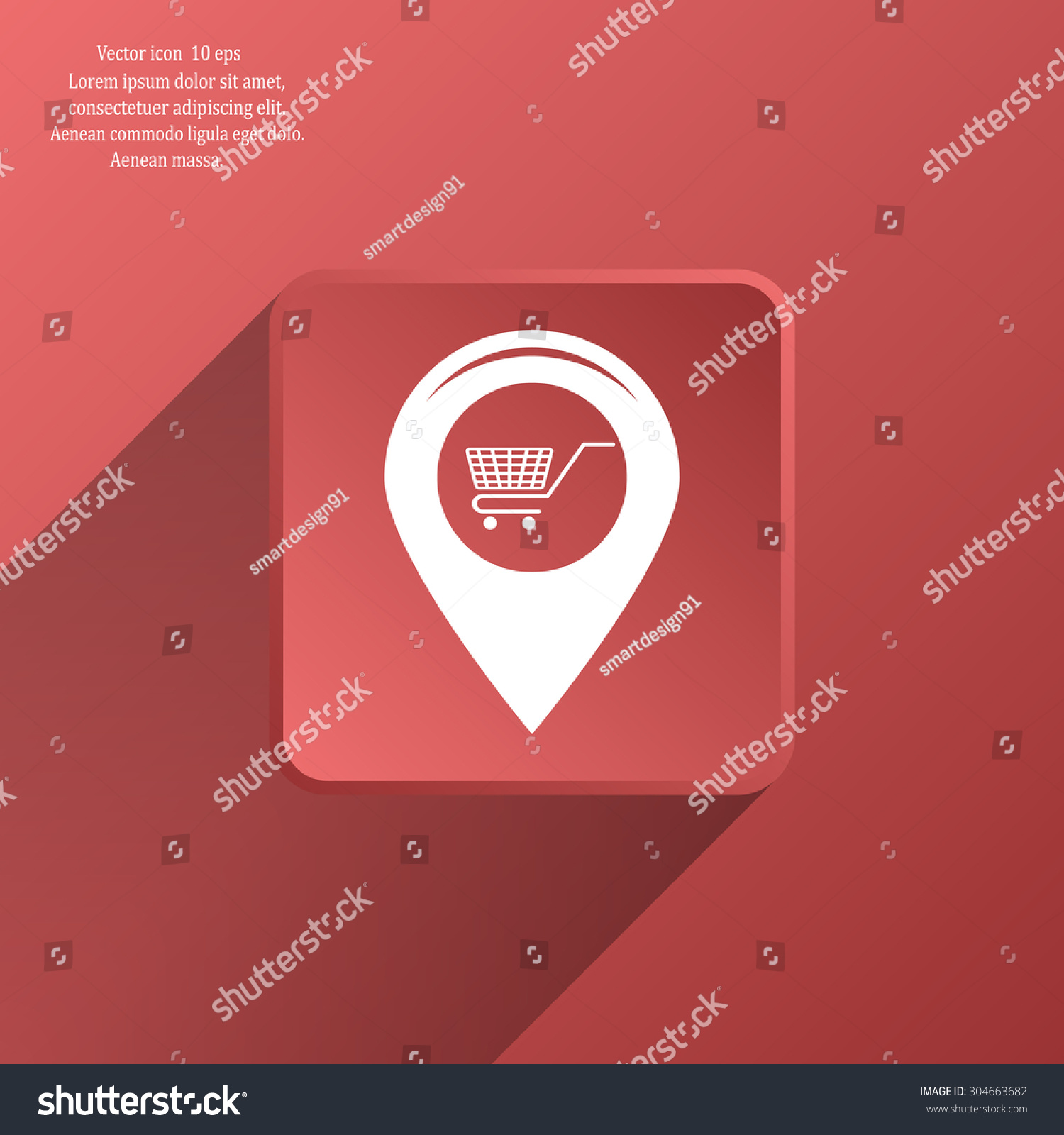 Map pointer with a shopping cart symbol - Royalty Free Stock Vector ...