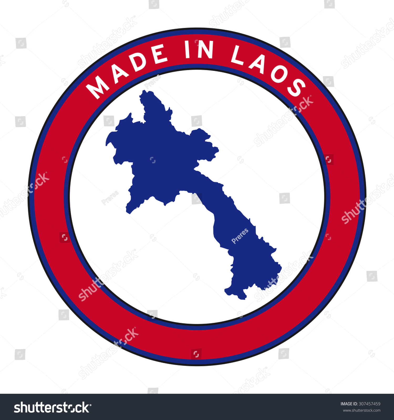 Made in Laos vector logo sticker button - Royalty Free Stock Vector ...