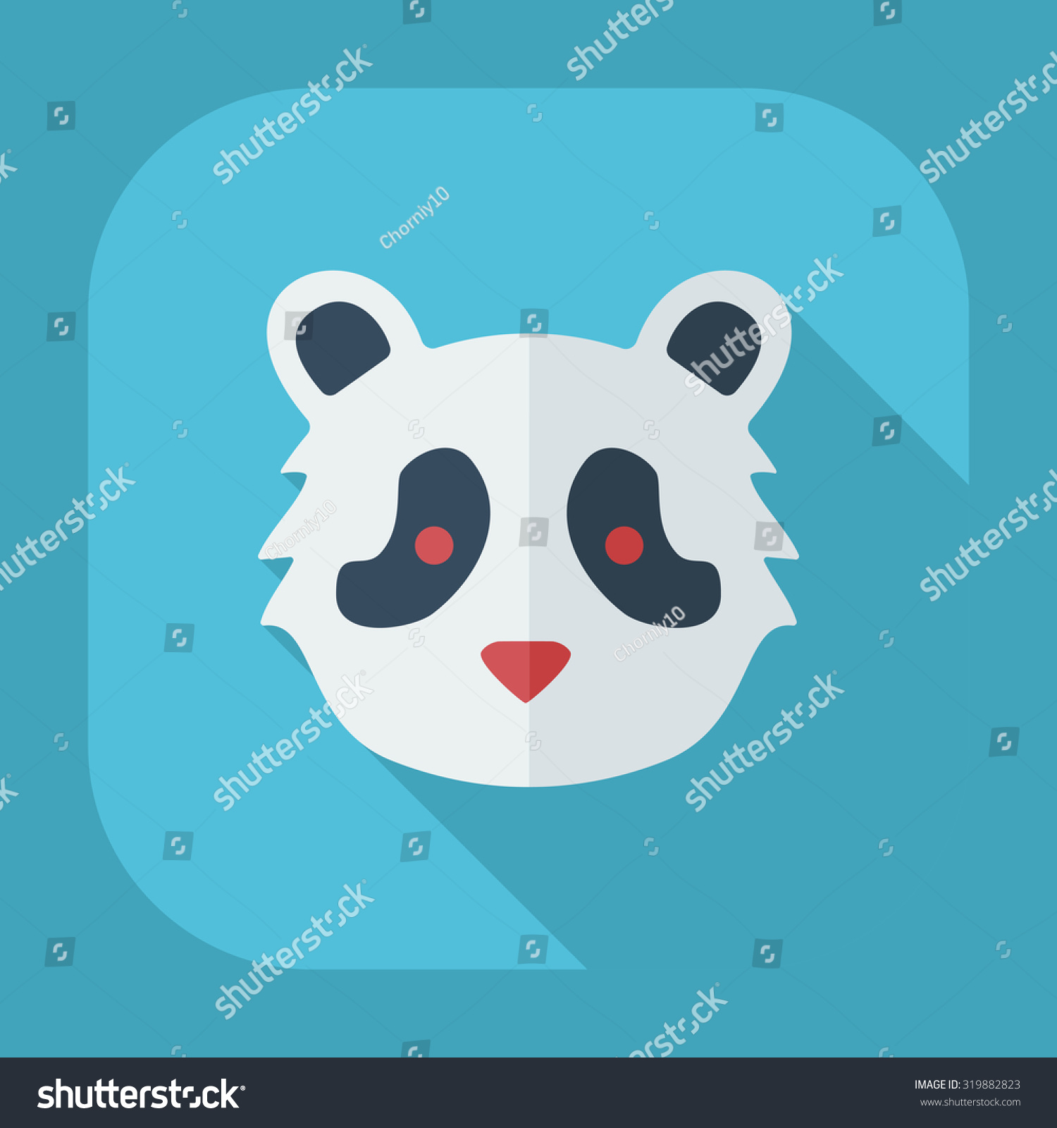 Flat modern design with shadow icons pandas - Royalty Free Stock Vector ...