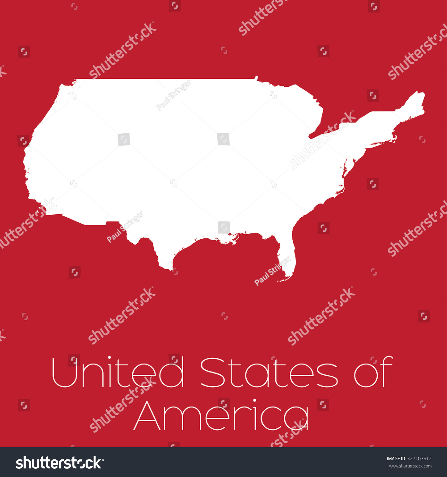 A Map of the country of United States of America - Royalty Free Stock ...