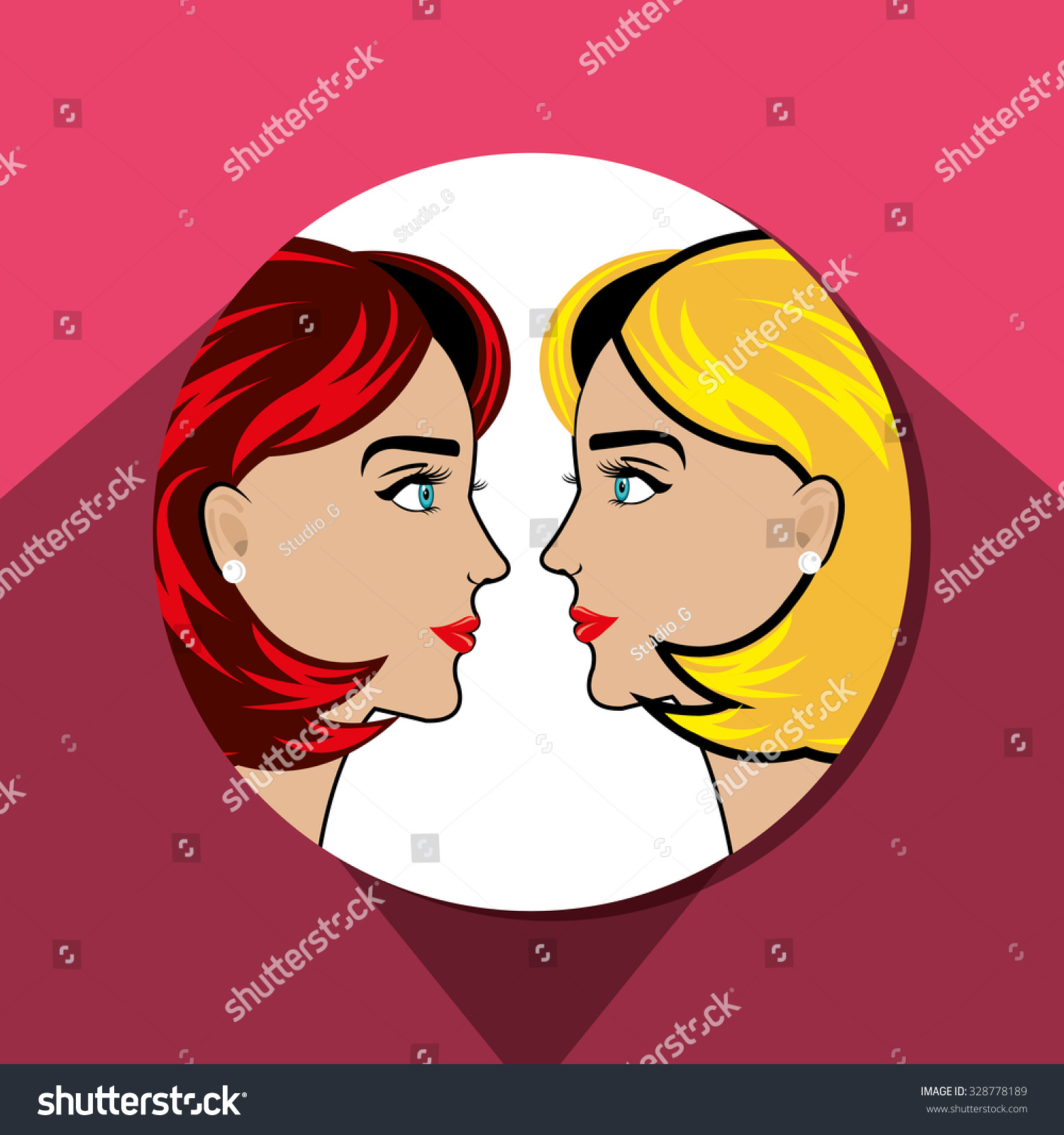 Pop Art Sexy And Beautiful Women Design Vector Royalty Free Stock Vector 328778189