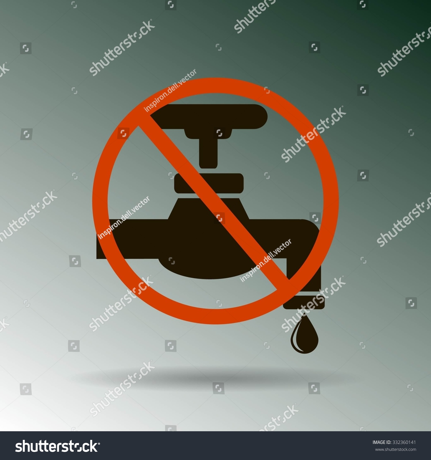 Save Water Sign Vector Illustration Royalty Free Stock Vector