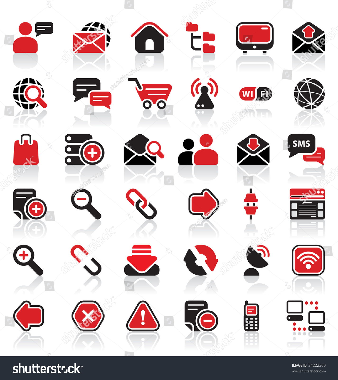 36 communication logo icons - Royalty Free Stock Vector 34222300 ...