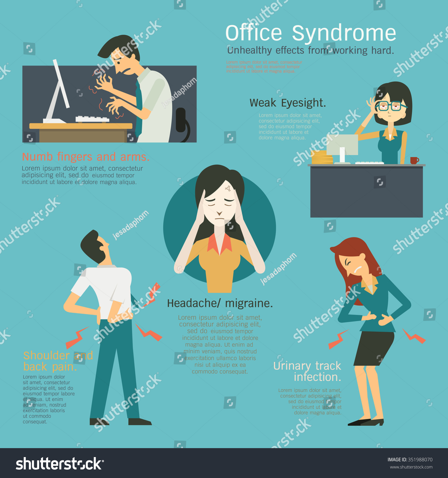 Infographics of office syndrome, unhealthy - Royalty Free Stock Vector ... Infographics of office syndrome, unhealthy - Royalty Free Stock Vector ...