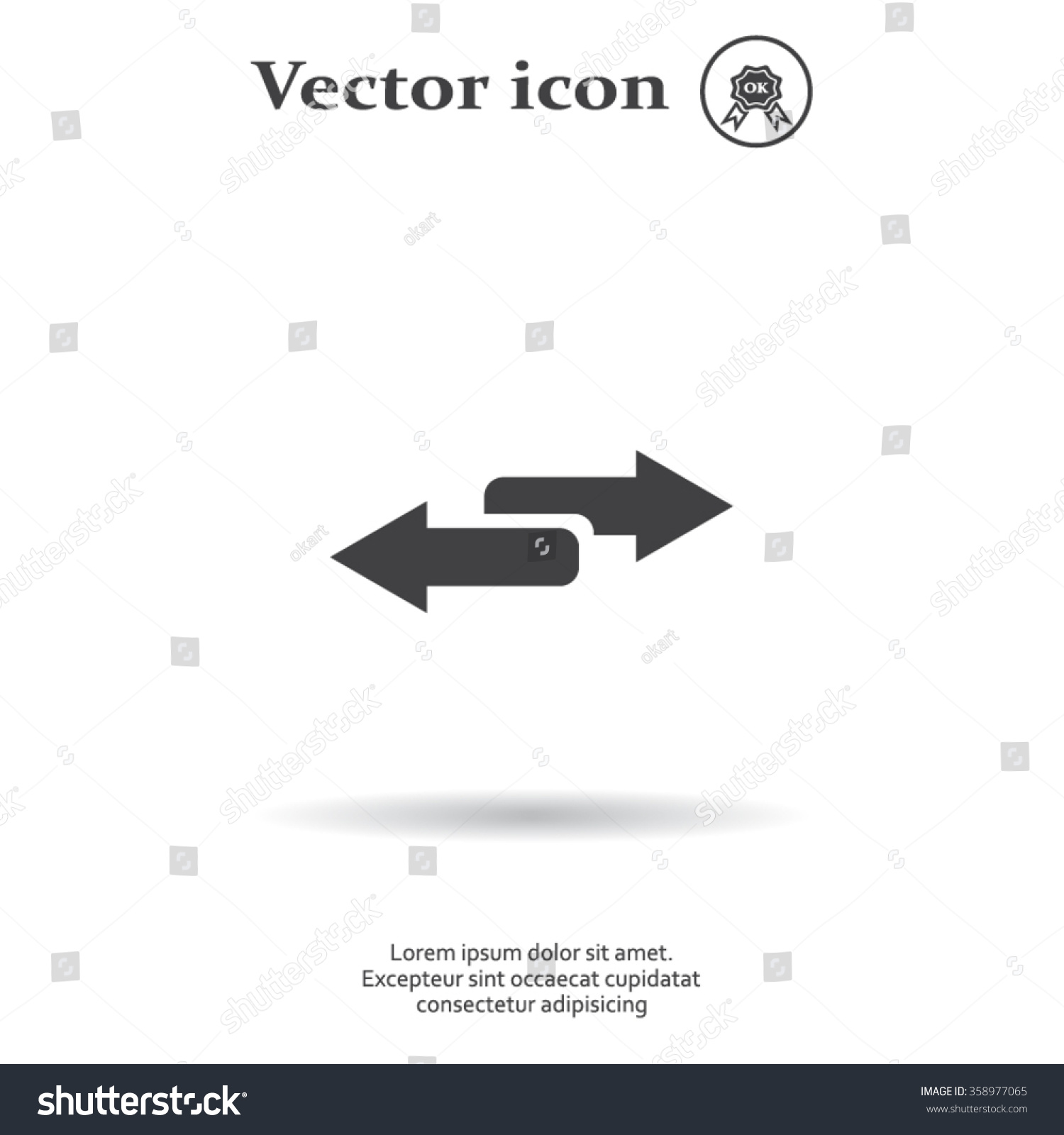 The left and right arrows icon. Arrows symbol. - Royalty Free Stock ...