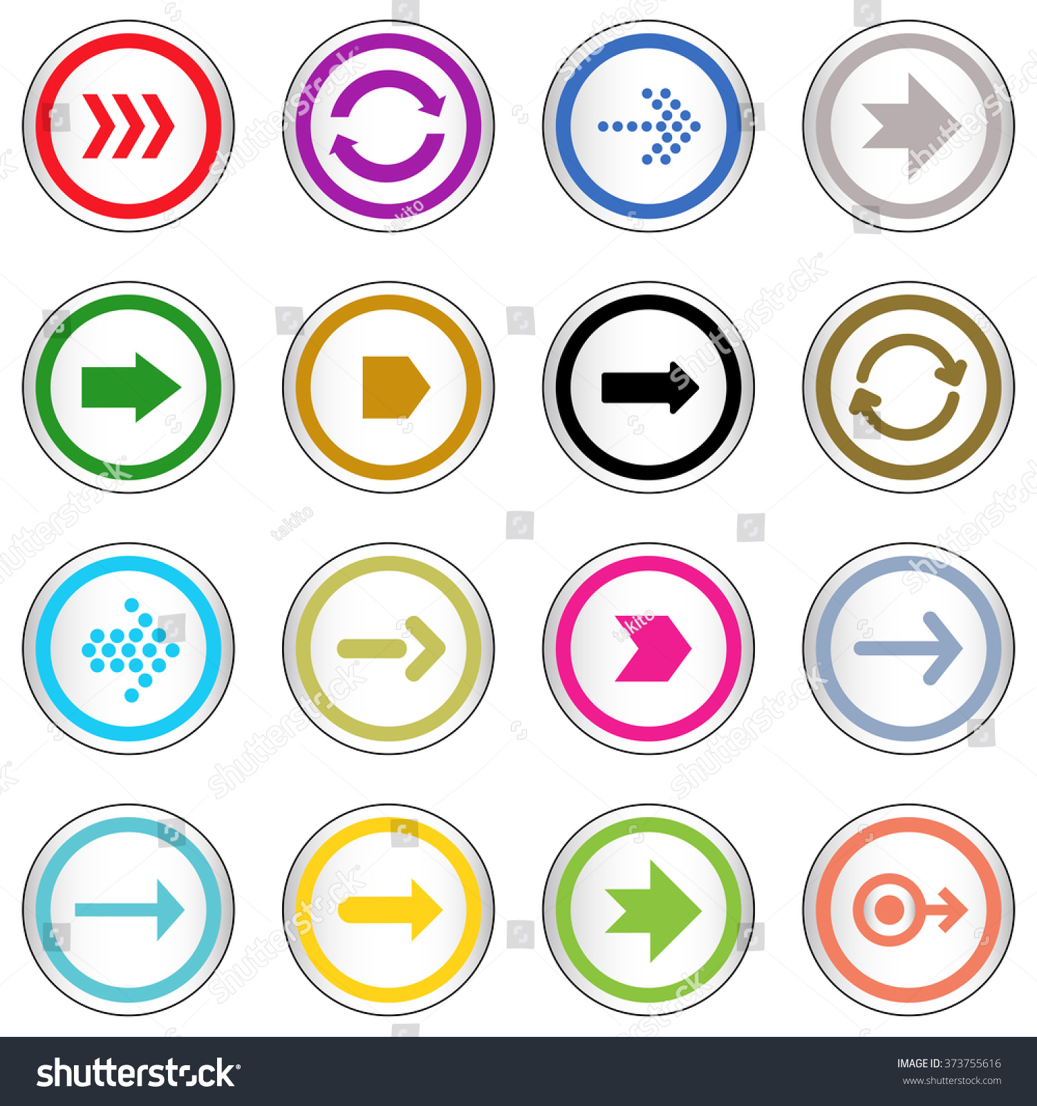 Arrow sign on simple circle shape internet - Royalty Free Stock Vector ...