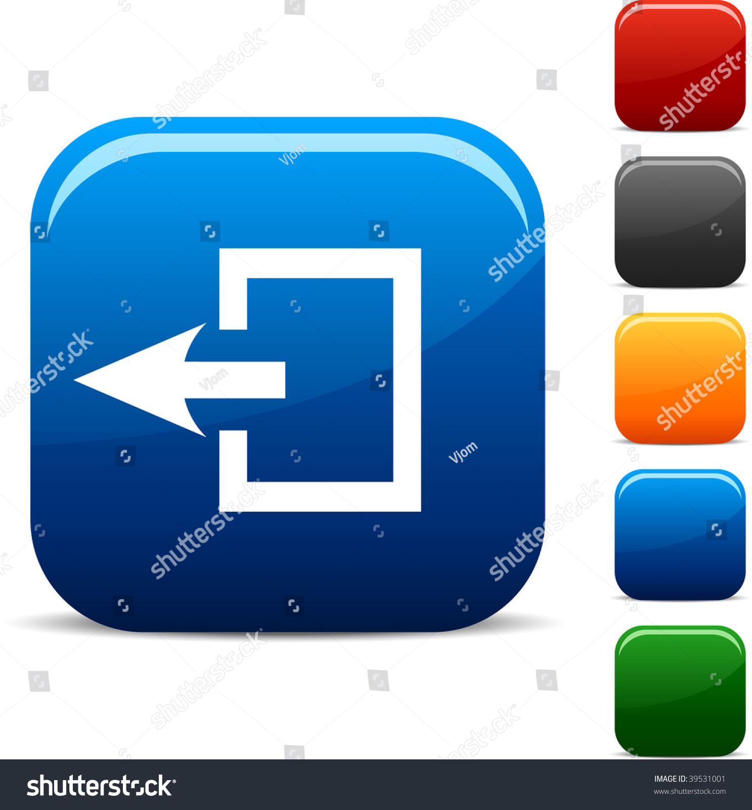 Exit Icon Set Vector Illustration Royalty Free Stock Vector