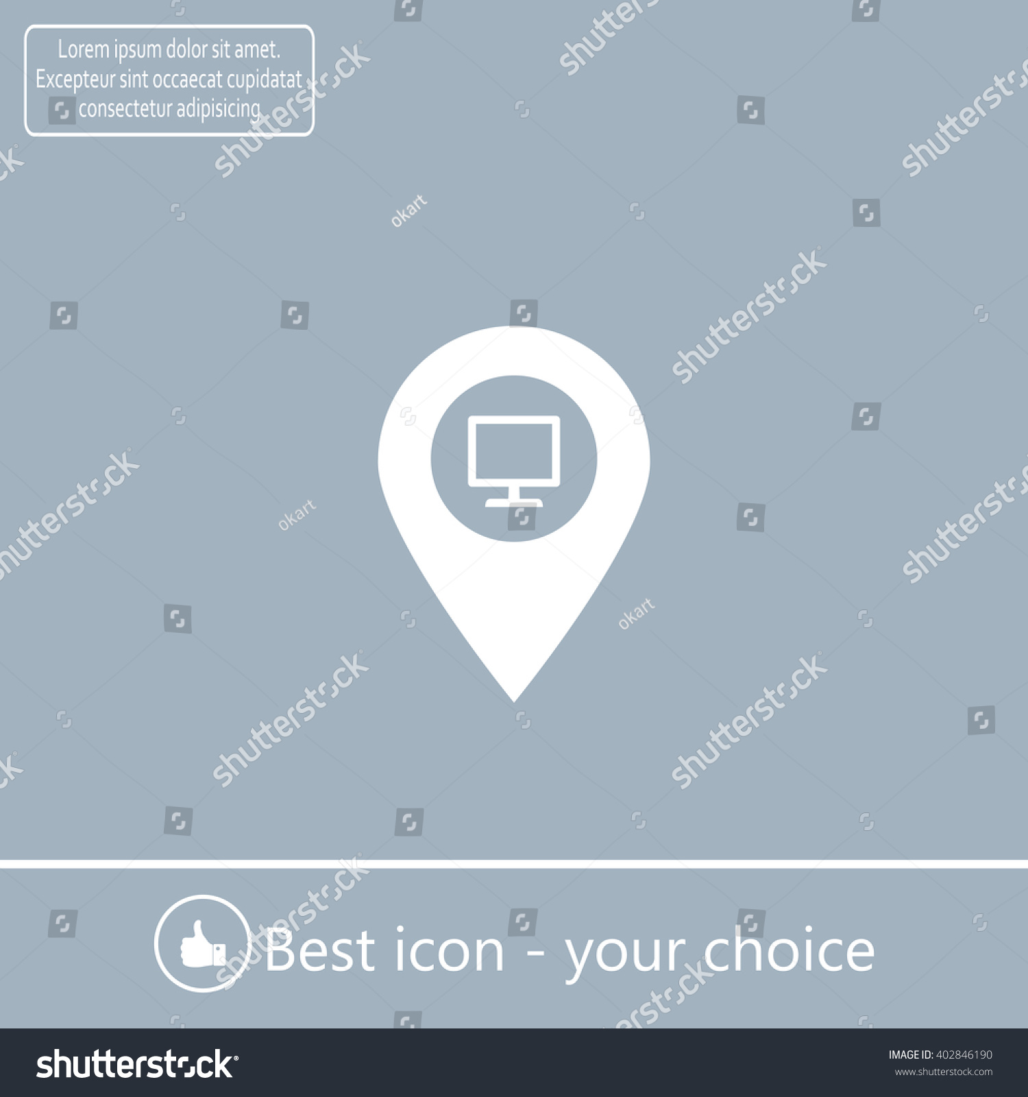 Vector desktop computer map pointer - Royalty Free Stock Vector ...