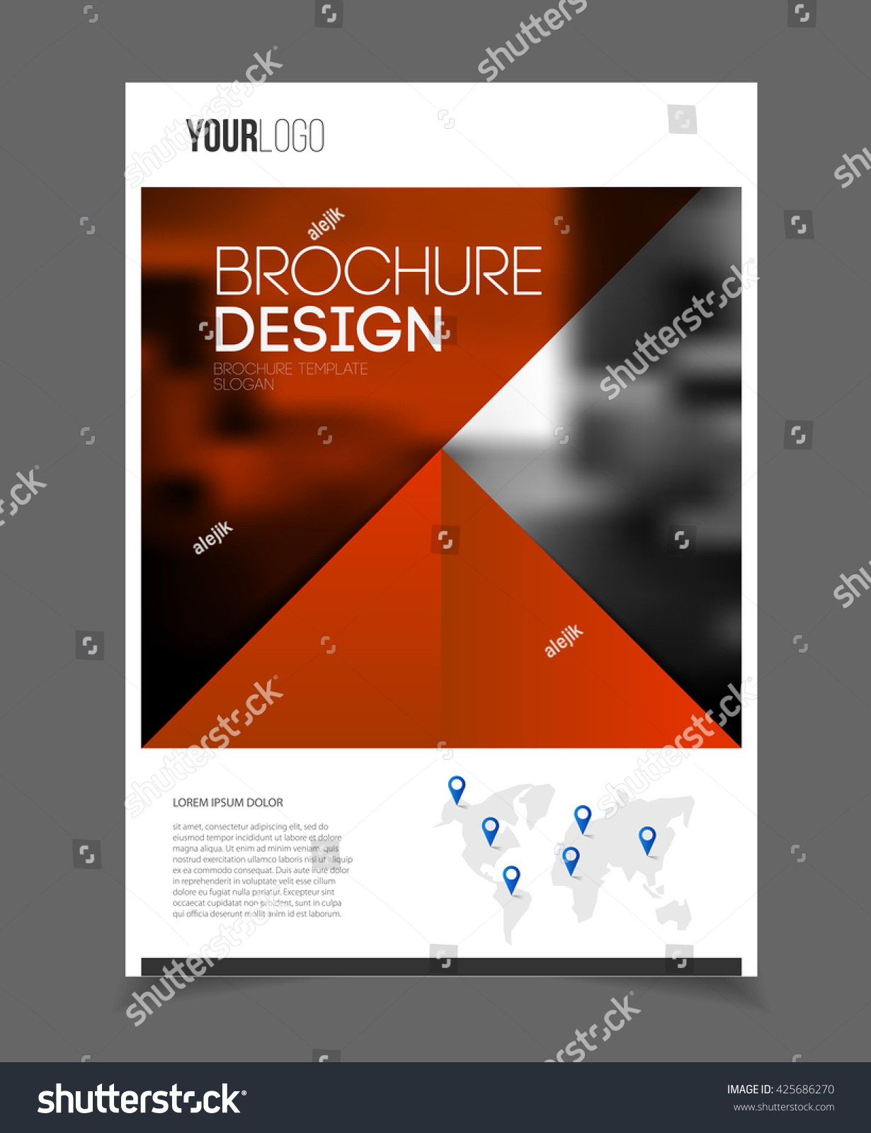 Annual Report Leaflet Brochure Flyer Template Royalty Free Stock